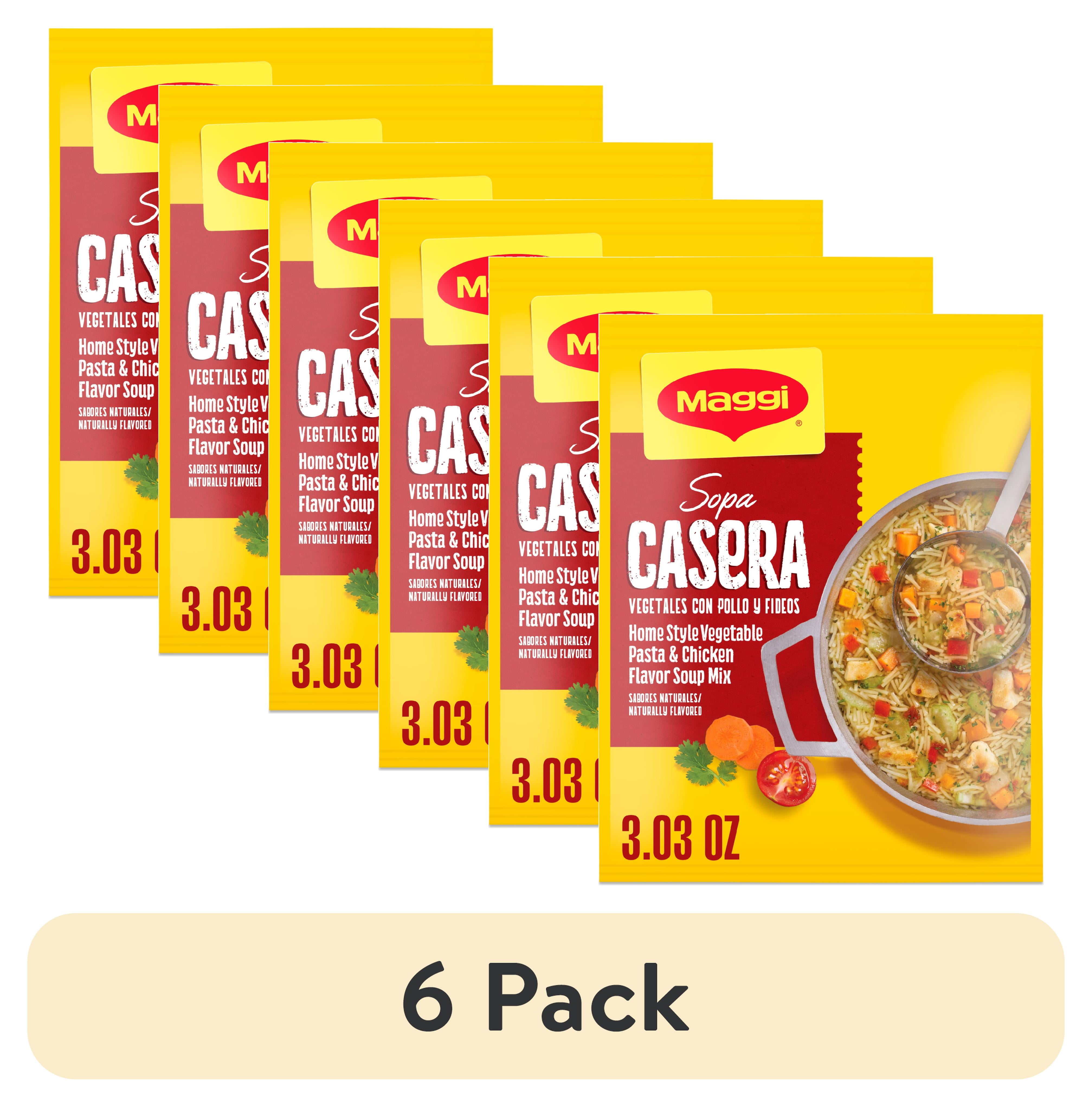 (6 pack) Maggi Sopa Casera Vegetables con Pollo y Fideos Home Style ...