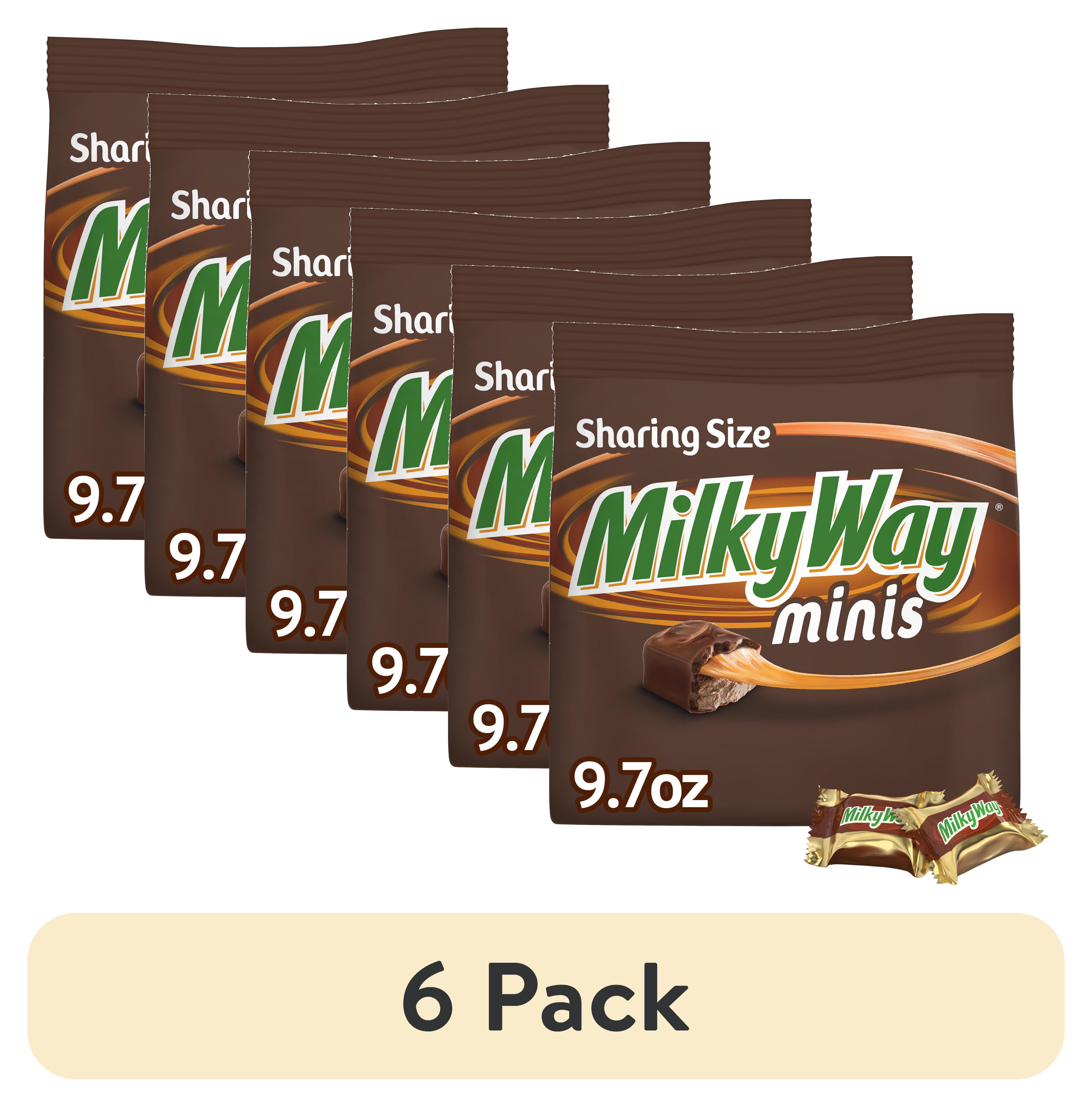 (6 pack) MILKY WAY Milk Chocolate Minis Size Candy Bars, 9.7 oz ...