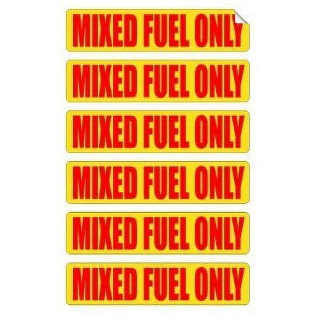 6 pack MIXED FUEL ONLY Decals / Stickers / Labels / Markers Oil Gas ...