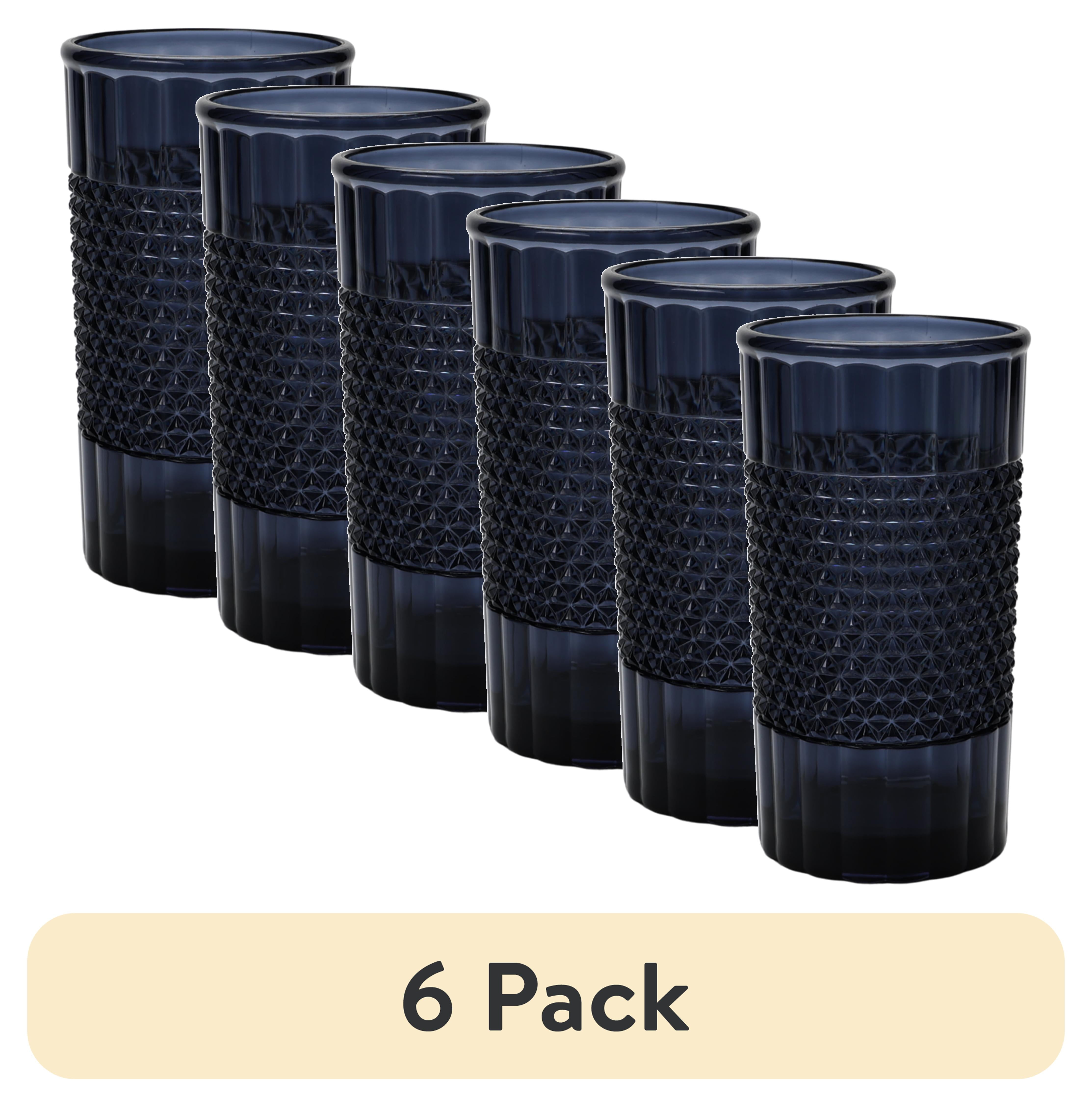 (6 pack) Mainstays 20 oz Tall Acrylic Diamond Texture Tumbler, Blue ...