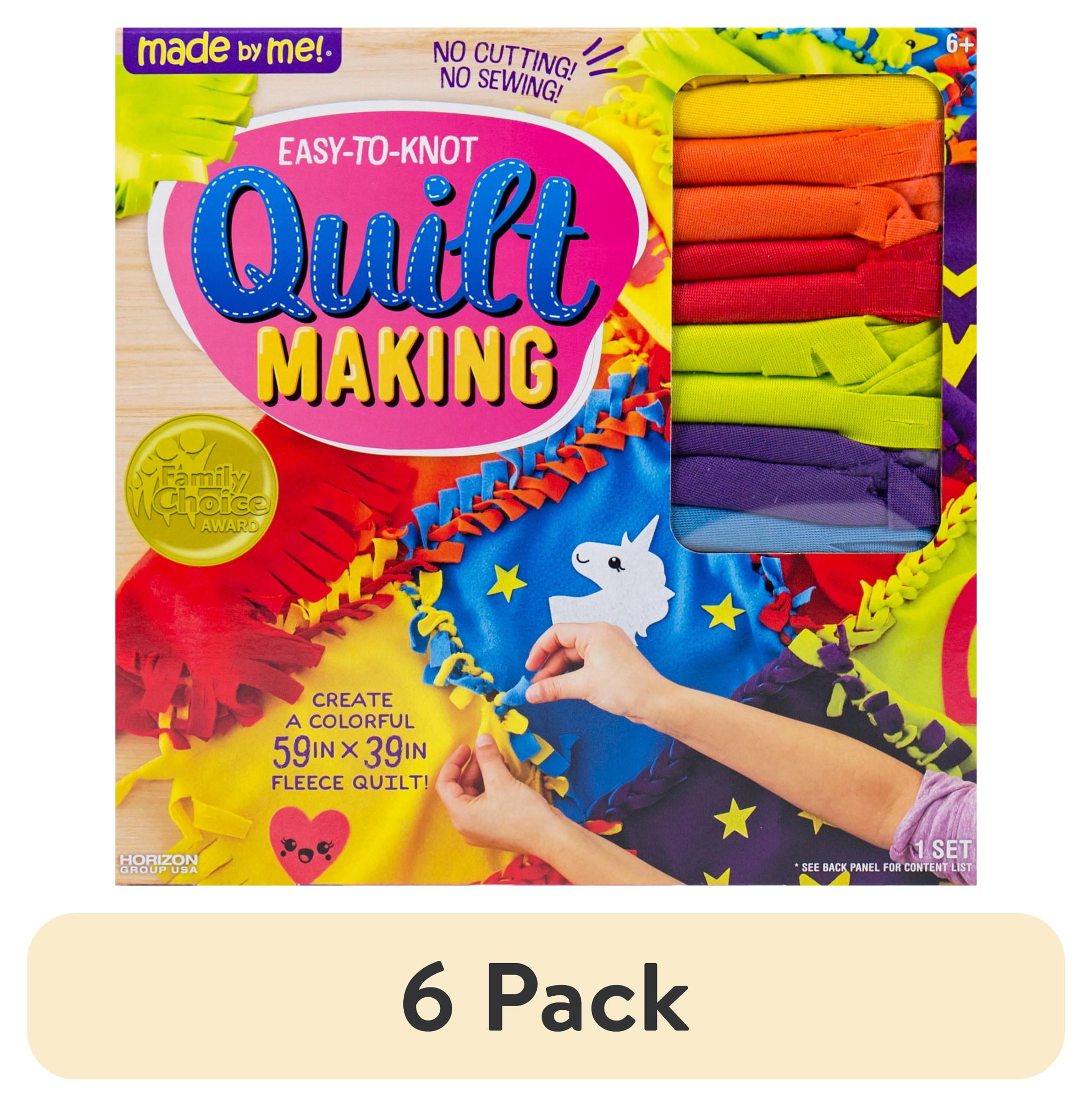 (6 pack) Made by Me Easy-to-Knot Quilt Making Kit, Art & Craft Kit for ...