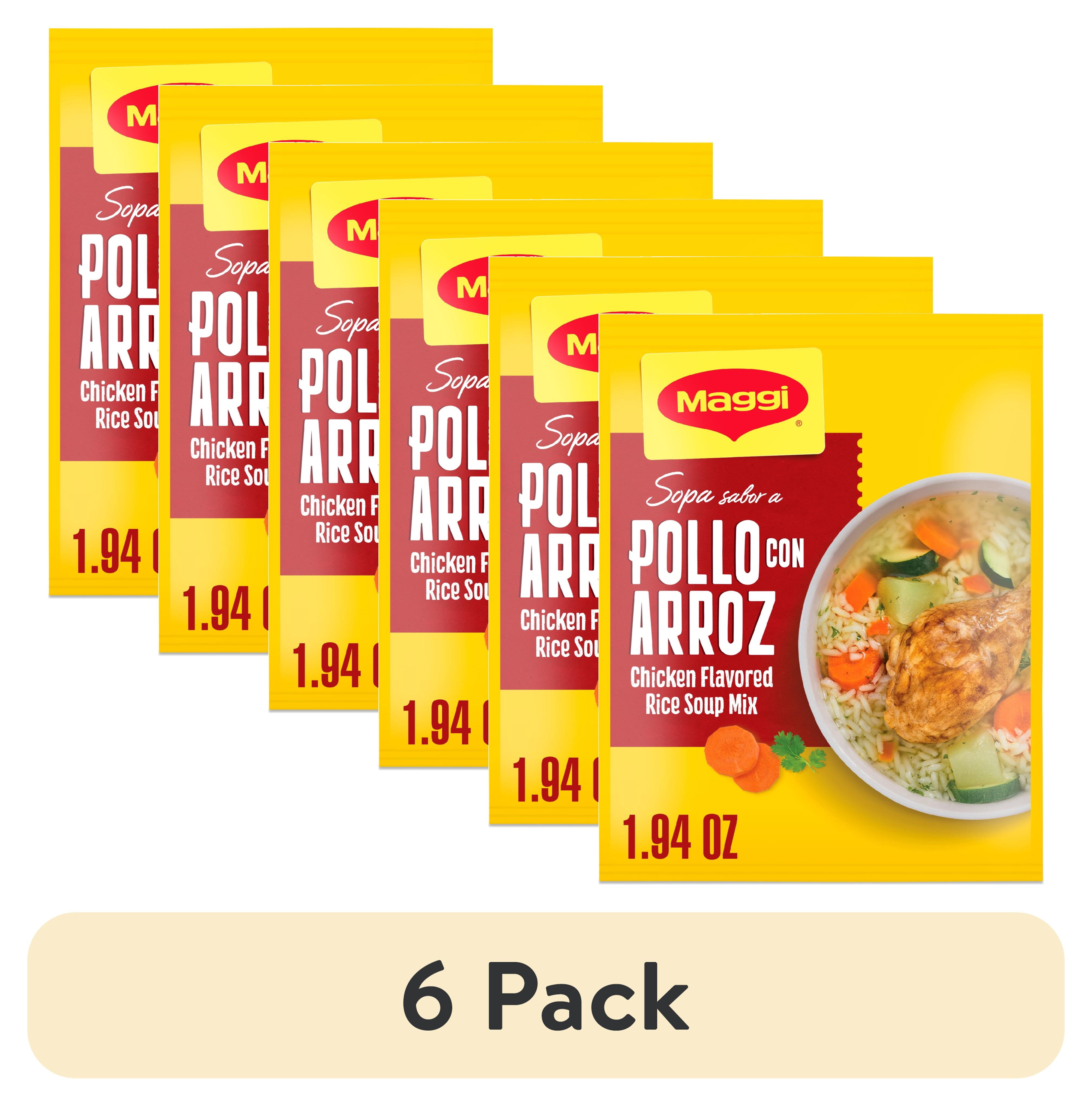 (6 pack) Maggi Sopa Sabor A Pollo Con Arroz Chicken Flavored Rice Soup ...