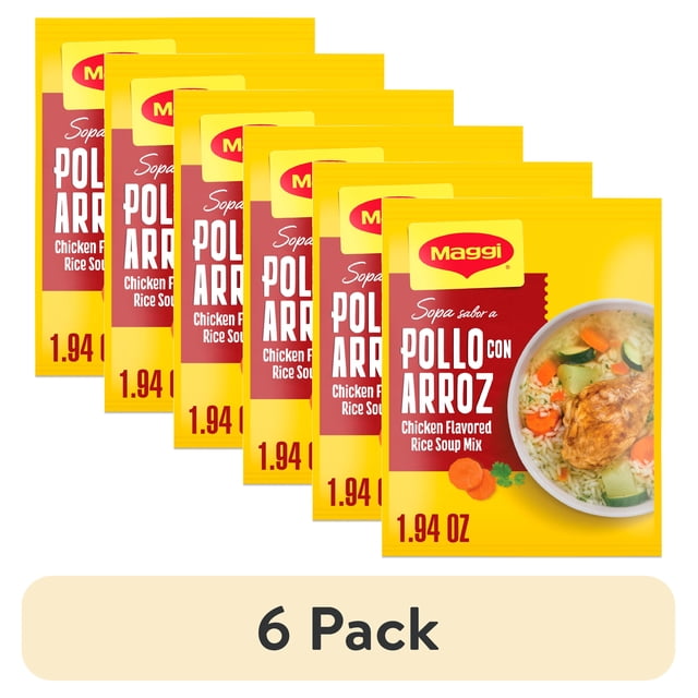 (6 pack) Maggi Sopa Sabor A Pollo Con Arroz Chicken Flavored Rice Soup ...