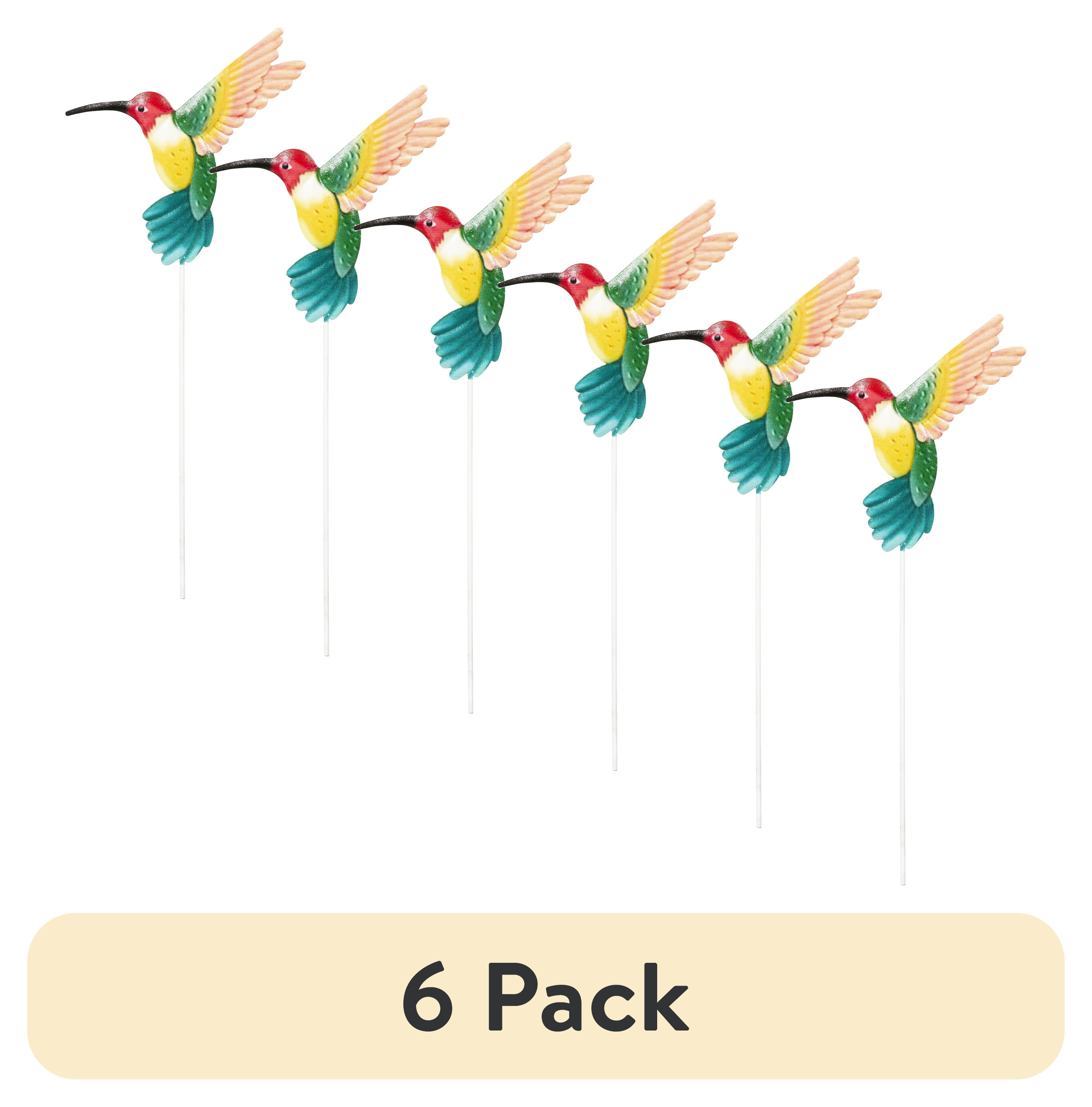 (6 pack) Mainstay 5" x 12" Metal Hummingbird Plant Stake - Walmart.com