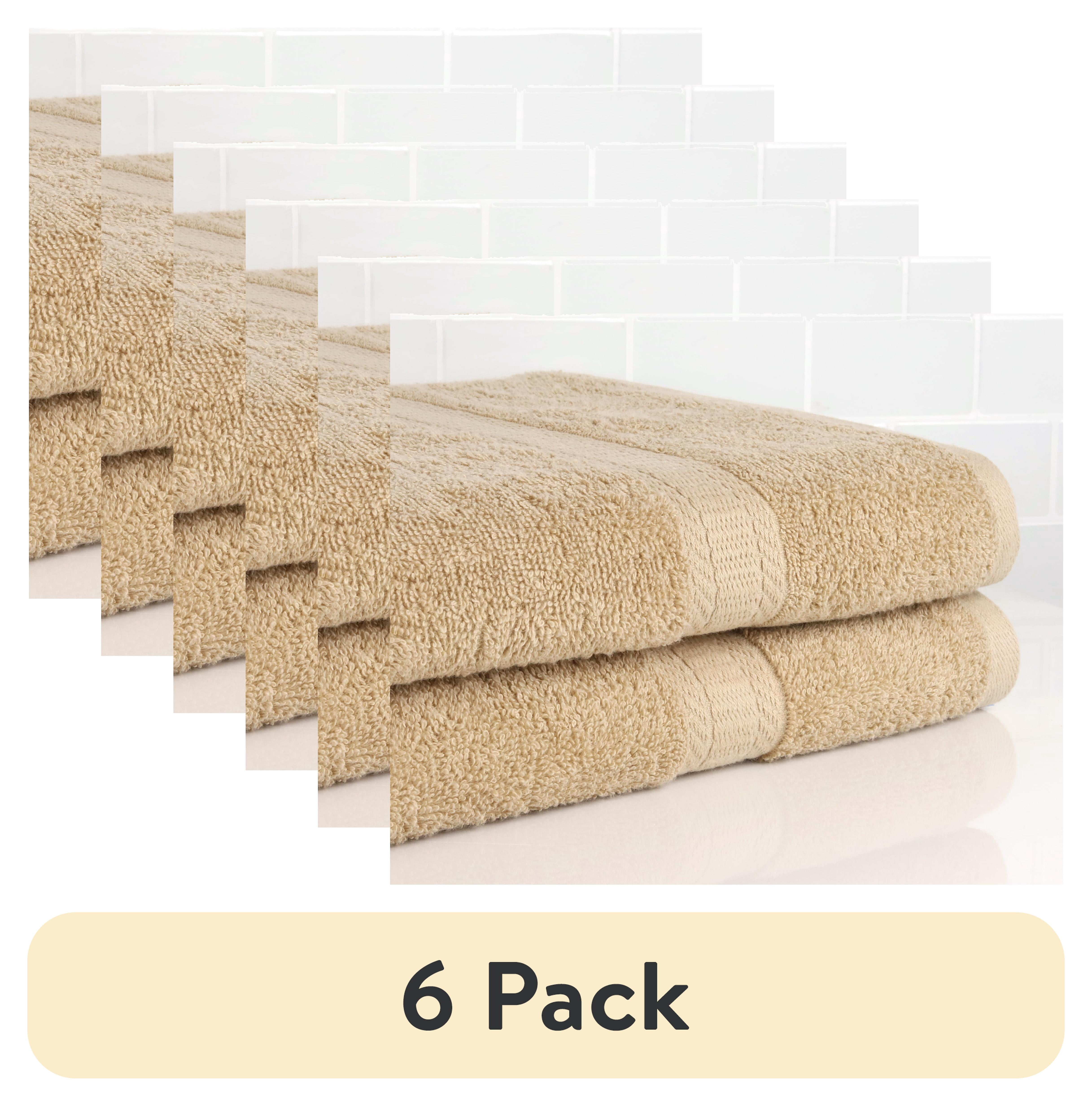 (6 pack) Mainstays 2 Pack 100% Cotton Premium Bath Sheets Set, Super ...