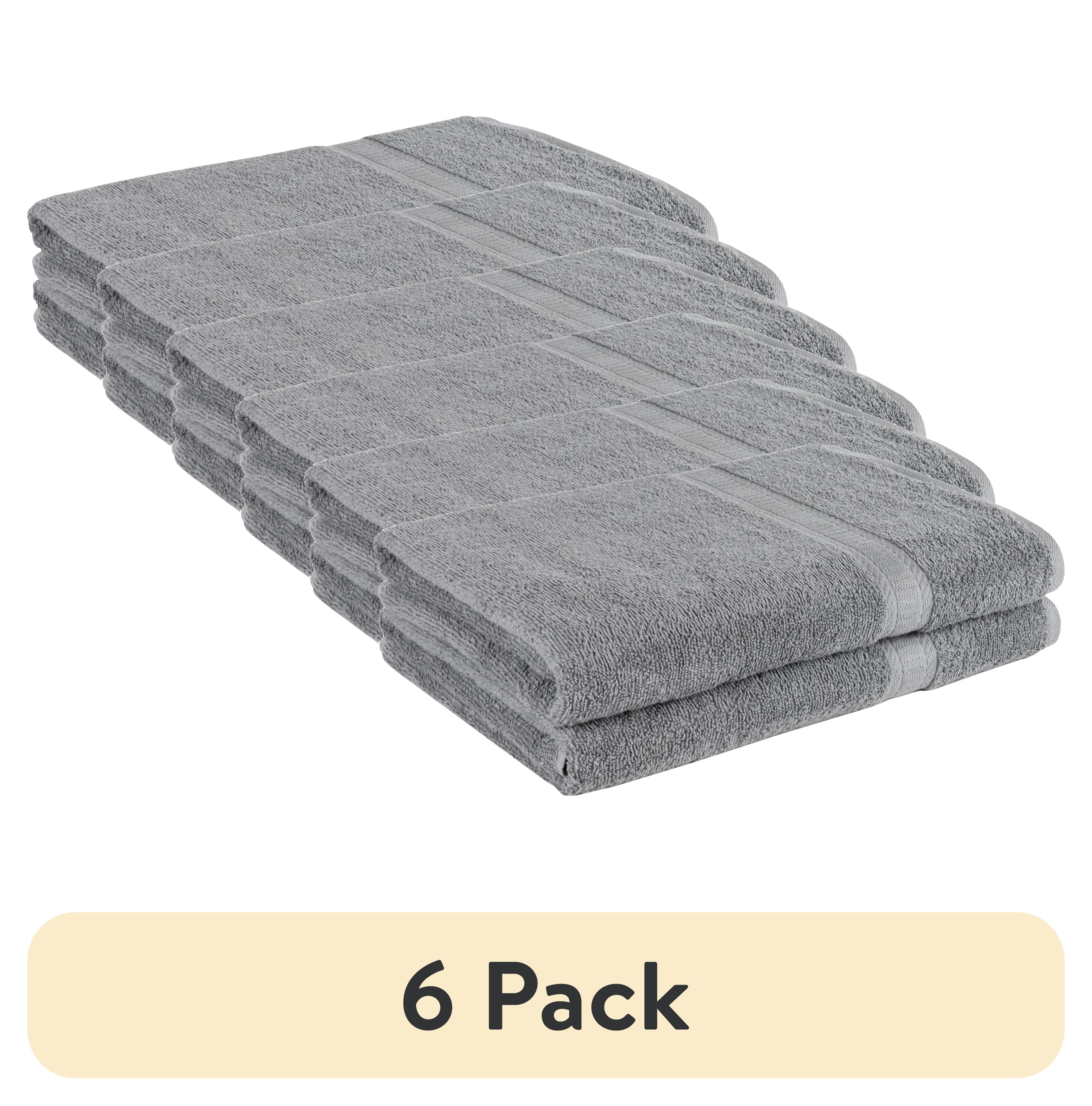 (6 pack) Mainstays 2 Pack 100% Cotton Premium Bath Sheets Set, Super ...