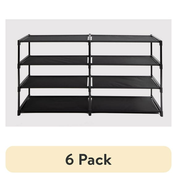 Mainstays 4-Tier Shoe Rack Organizer Holds 24 Pairs - Walmart.com