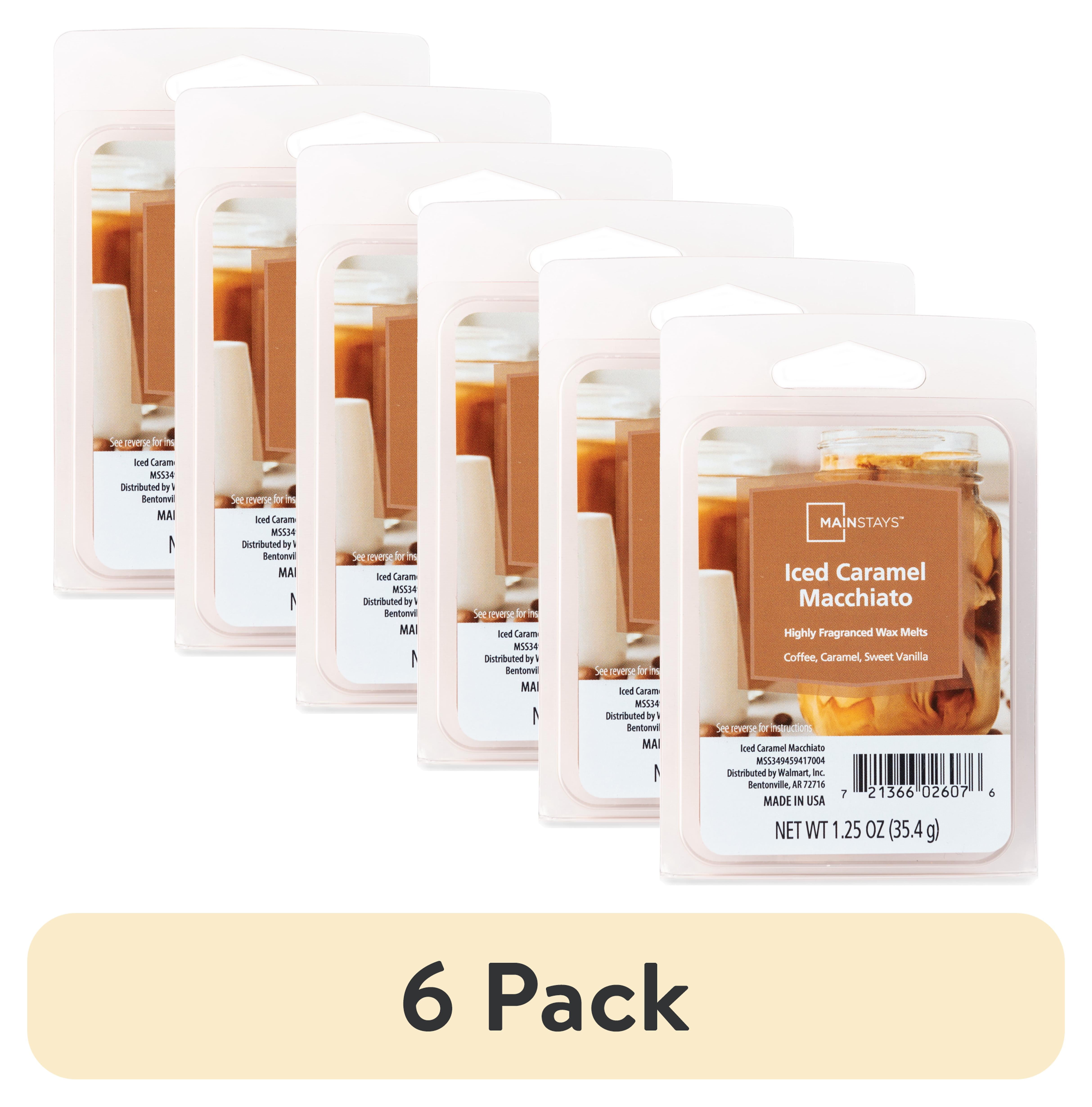 Mainstays Iced Caramel Macchiato 6-Cube Wax Melts, Sweet Coffee Aroma ...