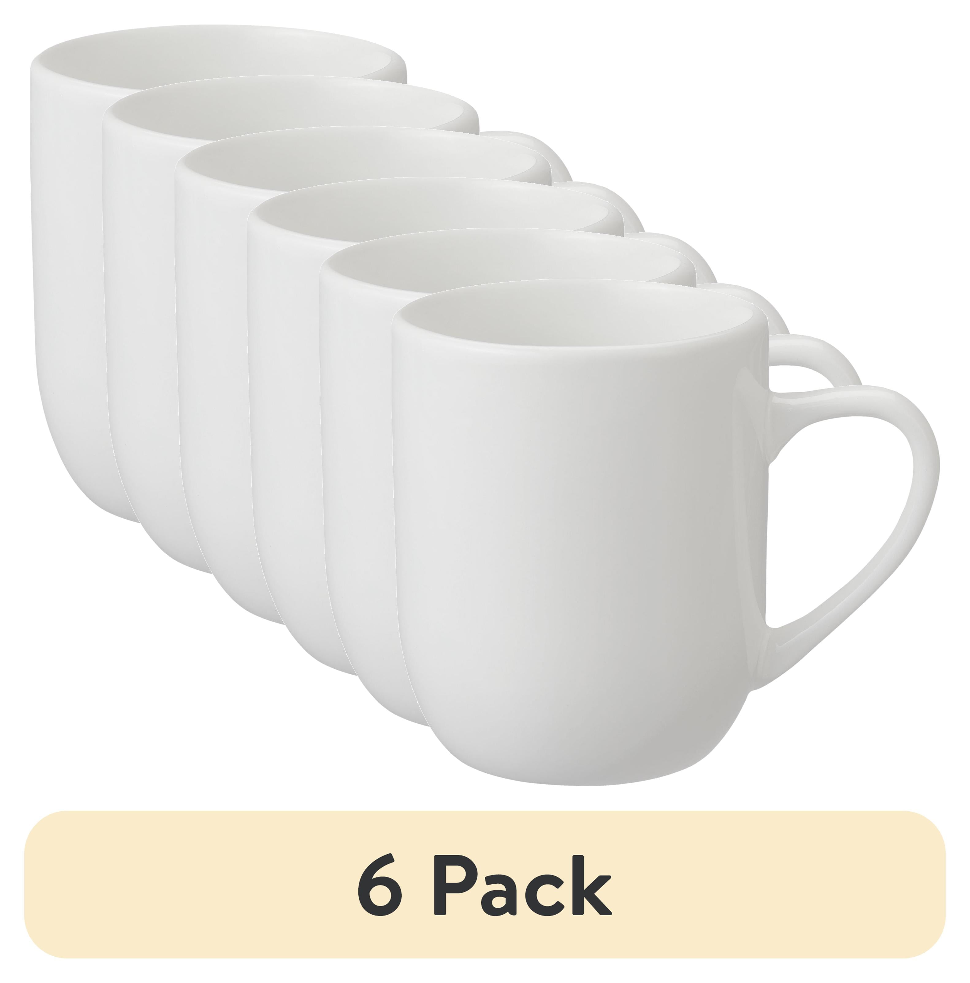(6 pack) Mainstays Glazed White Stoneware 12 - Ounces Mug - Walmart.com