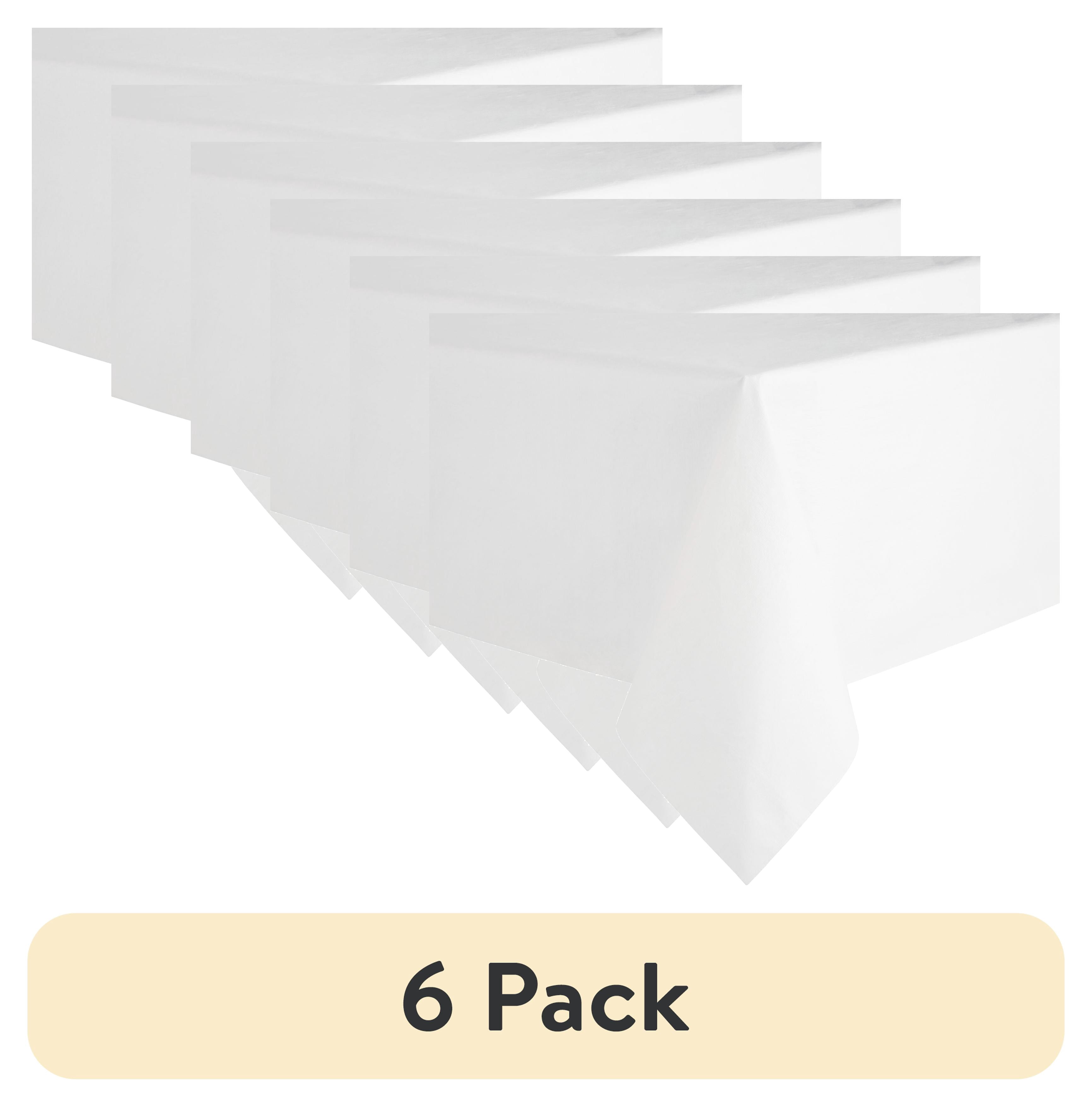 (6 pack) Mainstays PEVA Table Pad, White, 60"W x 108"L Rectangle ...
