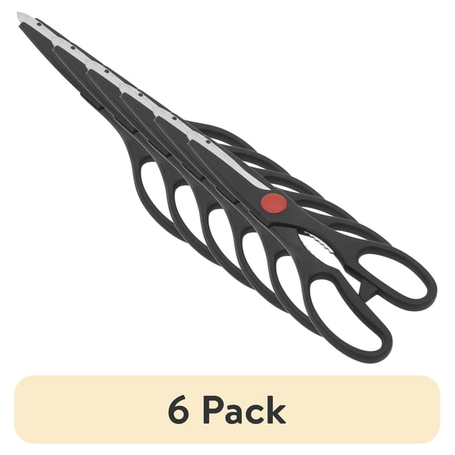 (6 pack) Mainstays Stainless Steel Kitchen Shears with Ergonomical ...