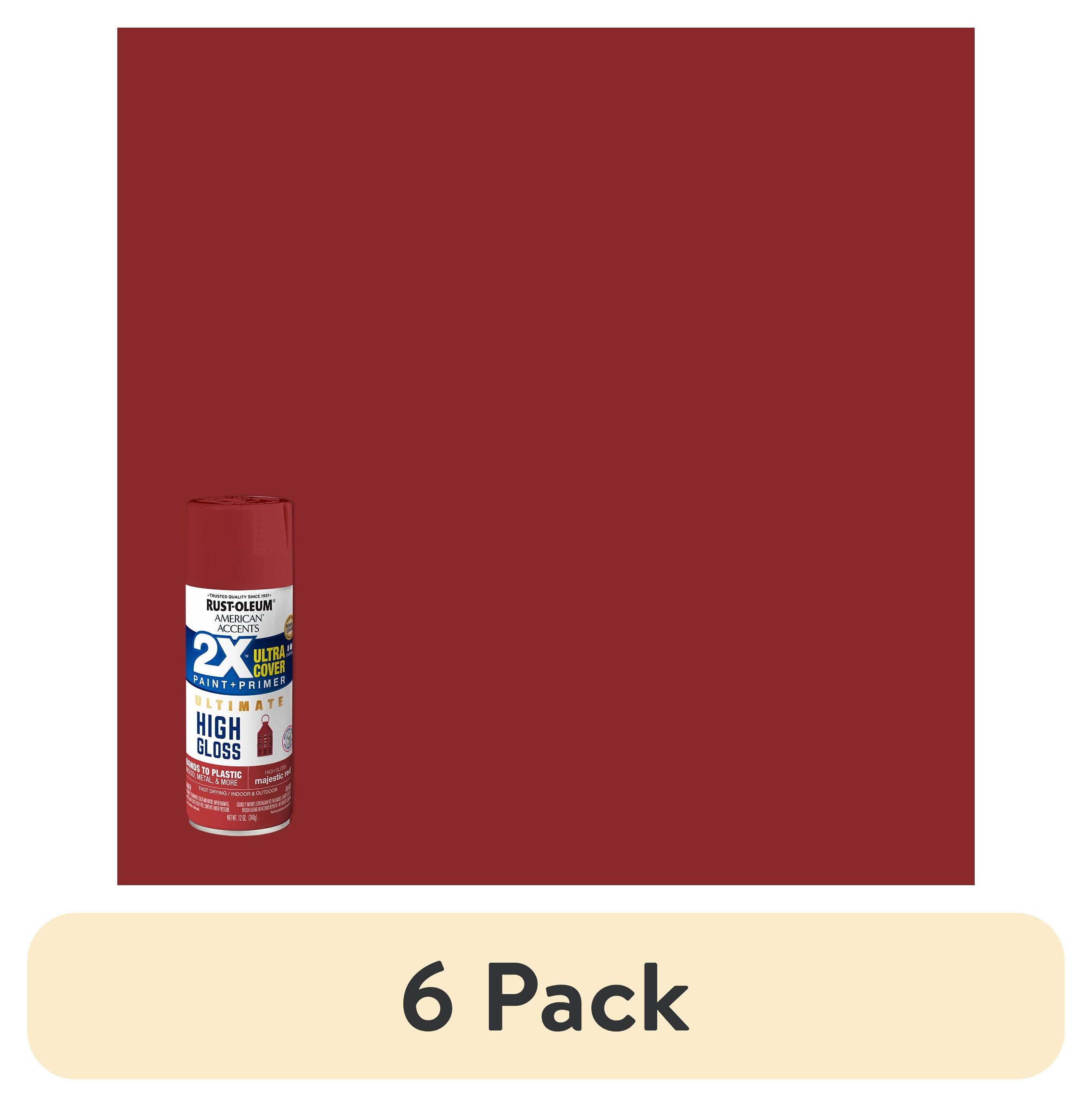 (6 pack) Majestic Red, Rust-Oleum American Accents 2X Ultra High Gloss ...