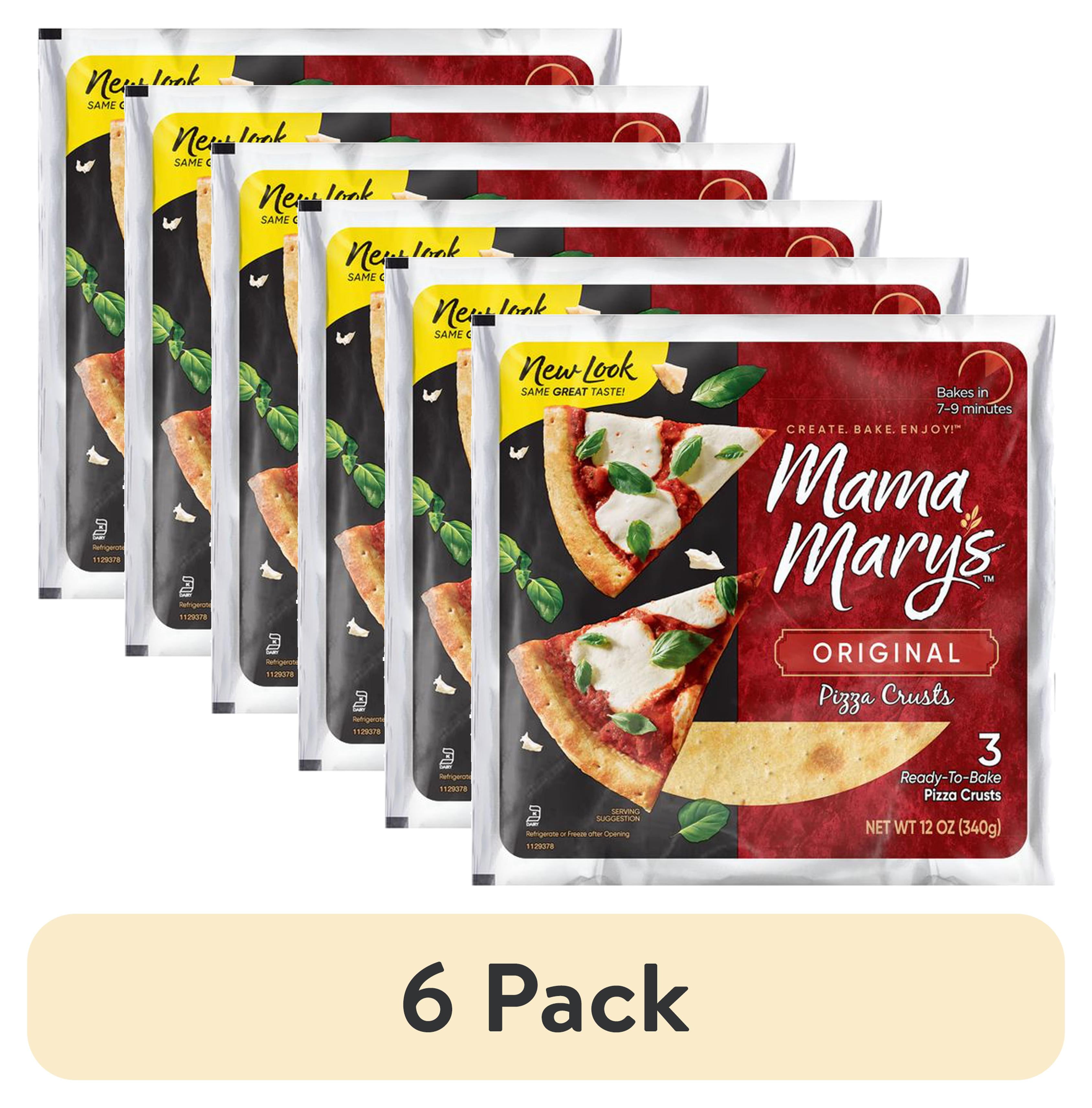 (6 pack) Mama Mary's Original Whole Pizza Crust, Shelf-Stable, 7 Inch ...