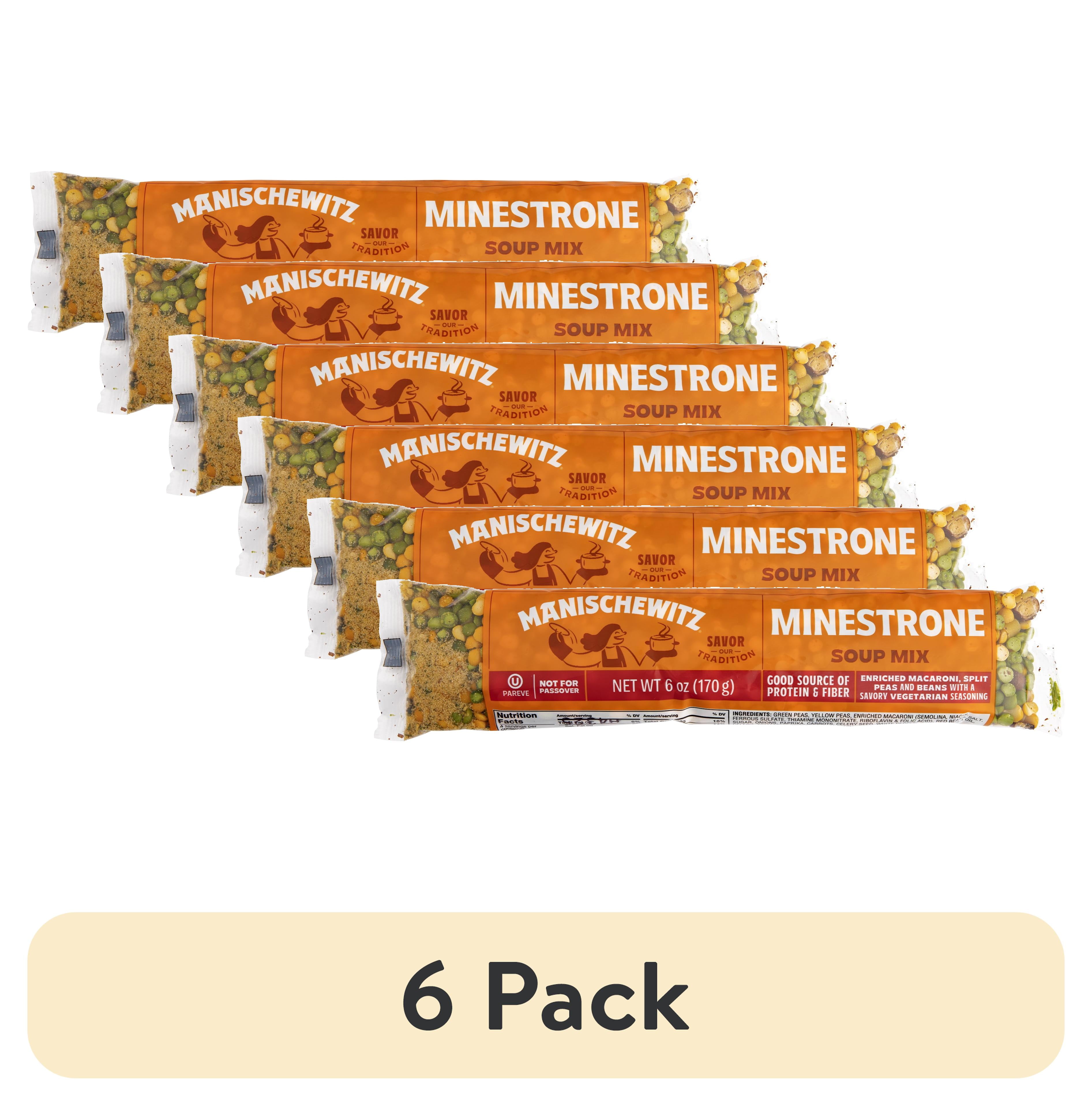 (6 pack) Manischewitz Minestrone Soup Mix, 6 oz - Walmart.com