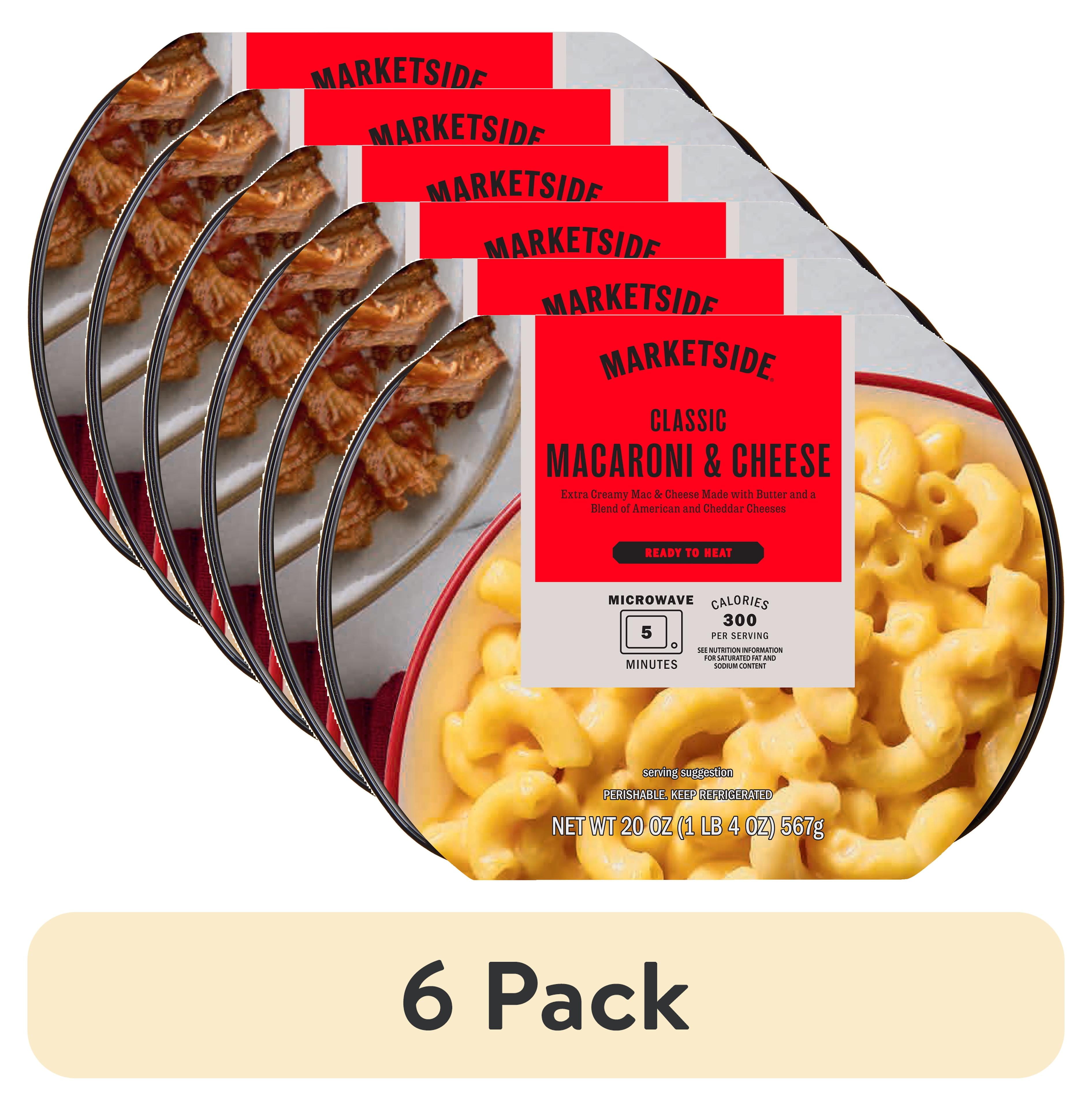 (6 pack) Marketside Ready to Heat Classic Macaroni & Cheese Tray, 20 oz ...