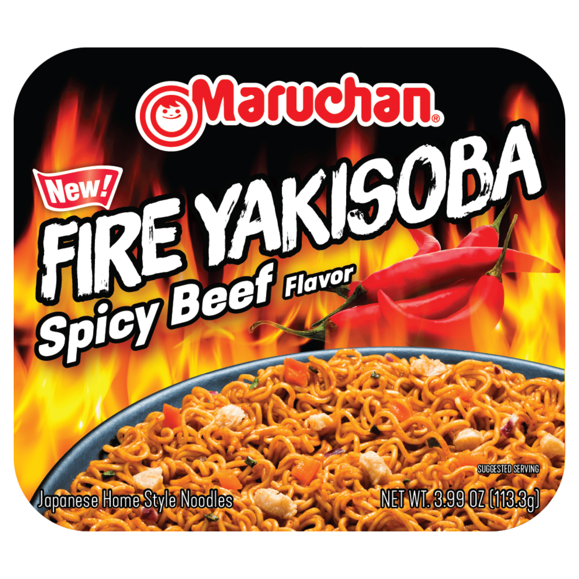 (6 pack) Maruchan Yakisoba Fire Spicy Beef Flavor Noodles, Shelf Stable ...