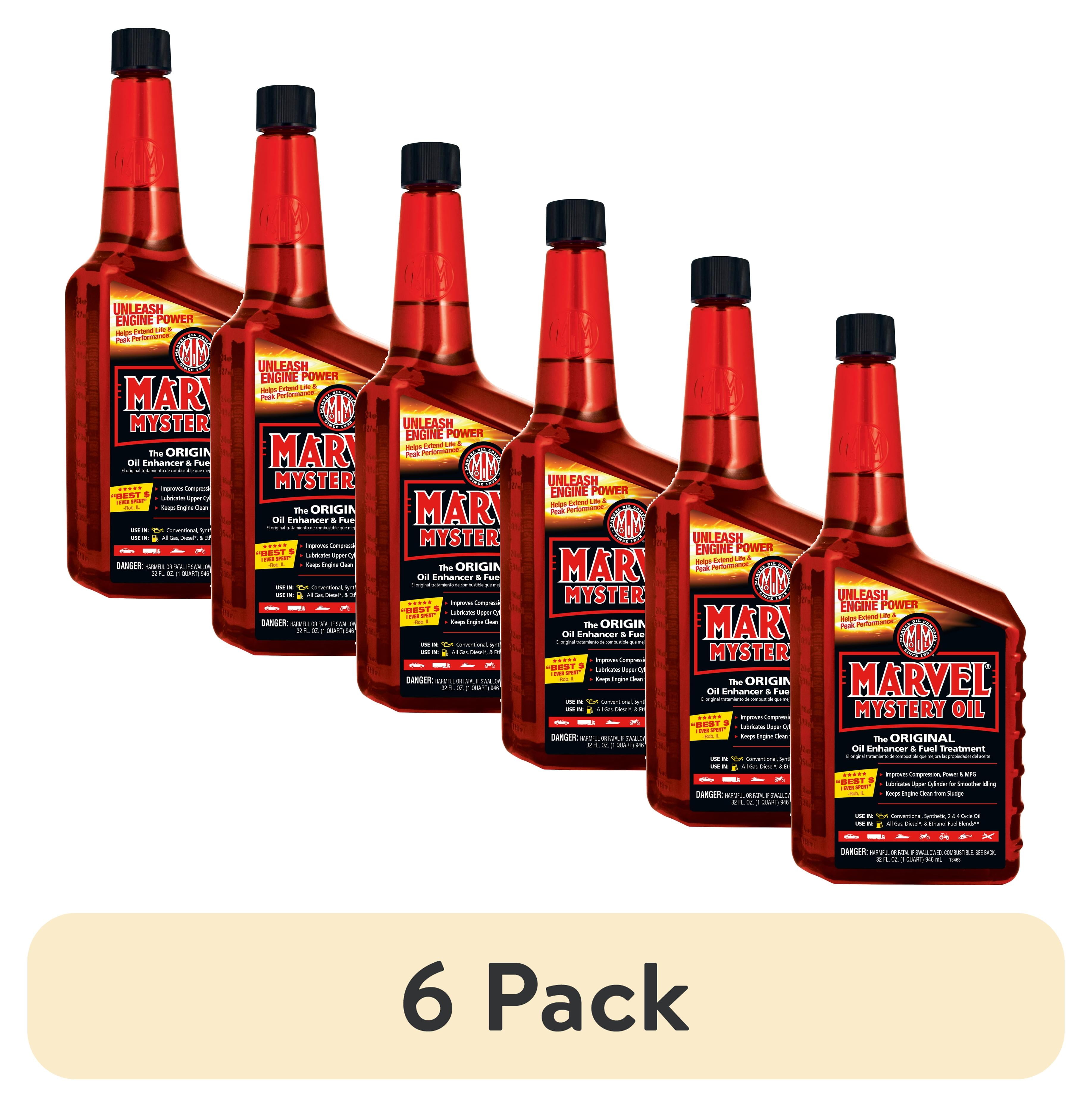 (6 pack) Marvel Mystery Oil - Oil Enhancer and Fuel Treatment, 32 oz ...