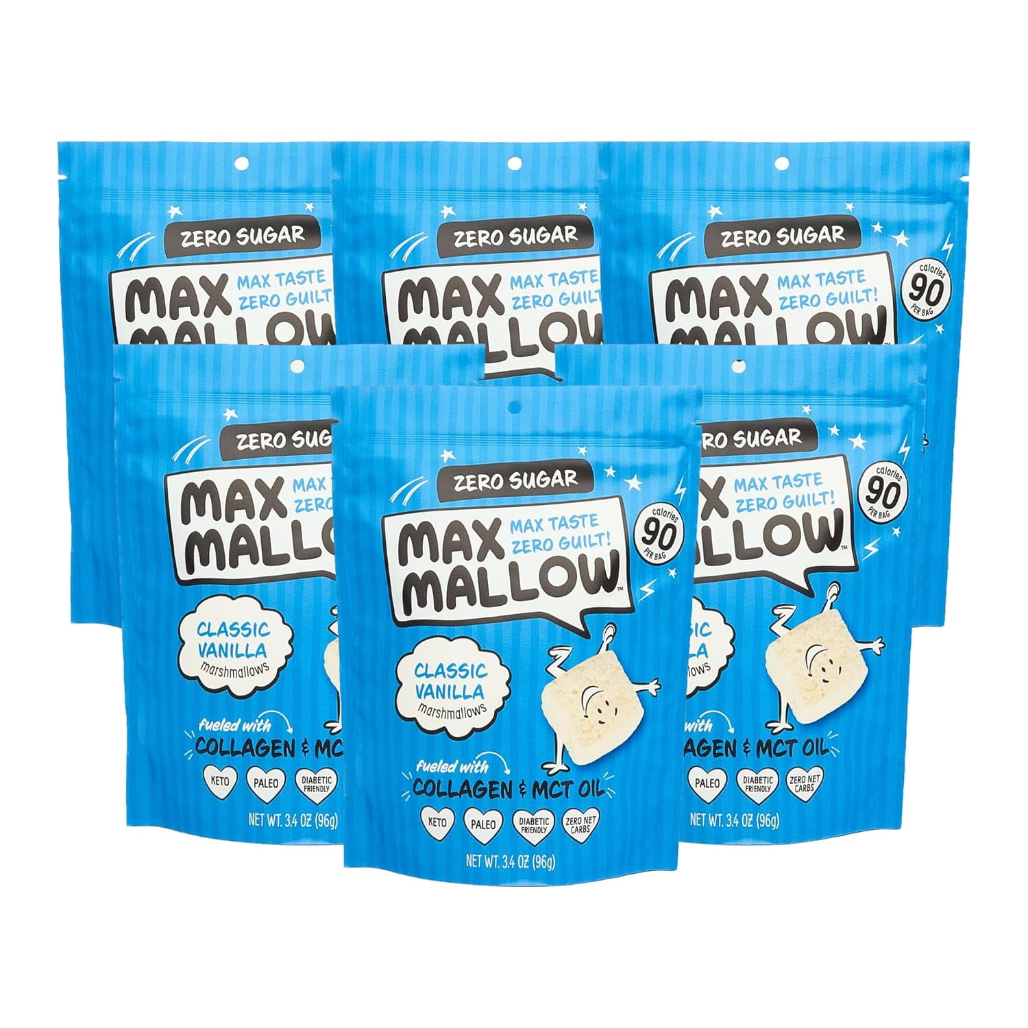 6-pack - Max Mallow Classic Vanilla - Guilt-Free & Zero Sugar ...