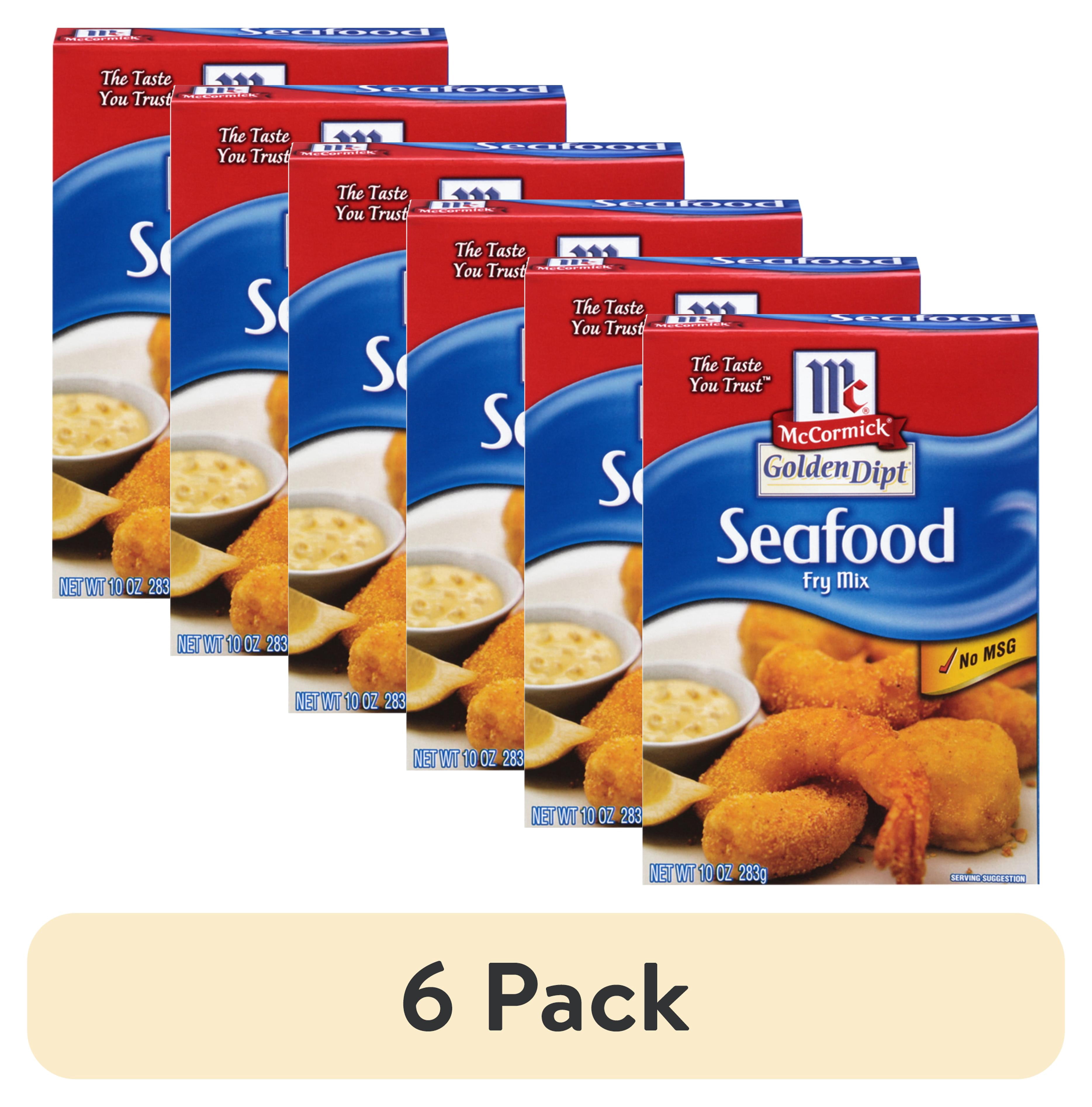 (6 pack) McCormick GOLDEN DIPT Seafood Fry Mix, 10.0 oz Box - Walmart.com