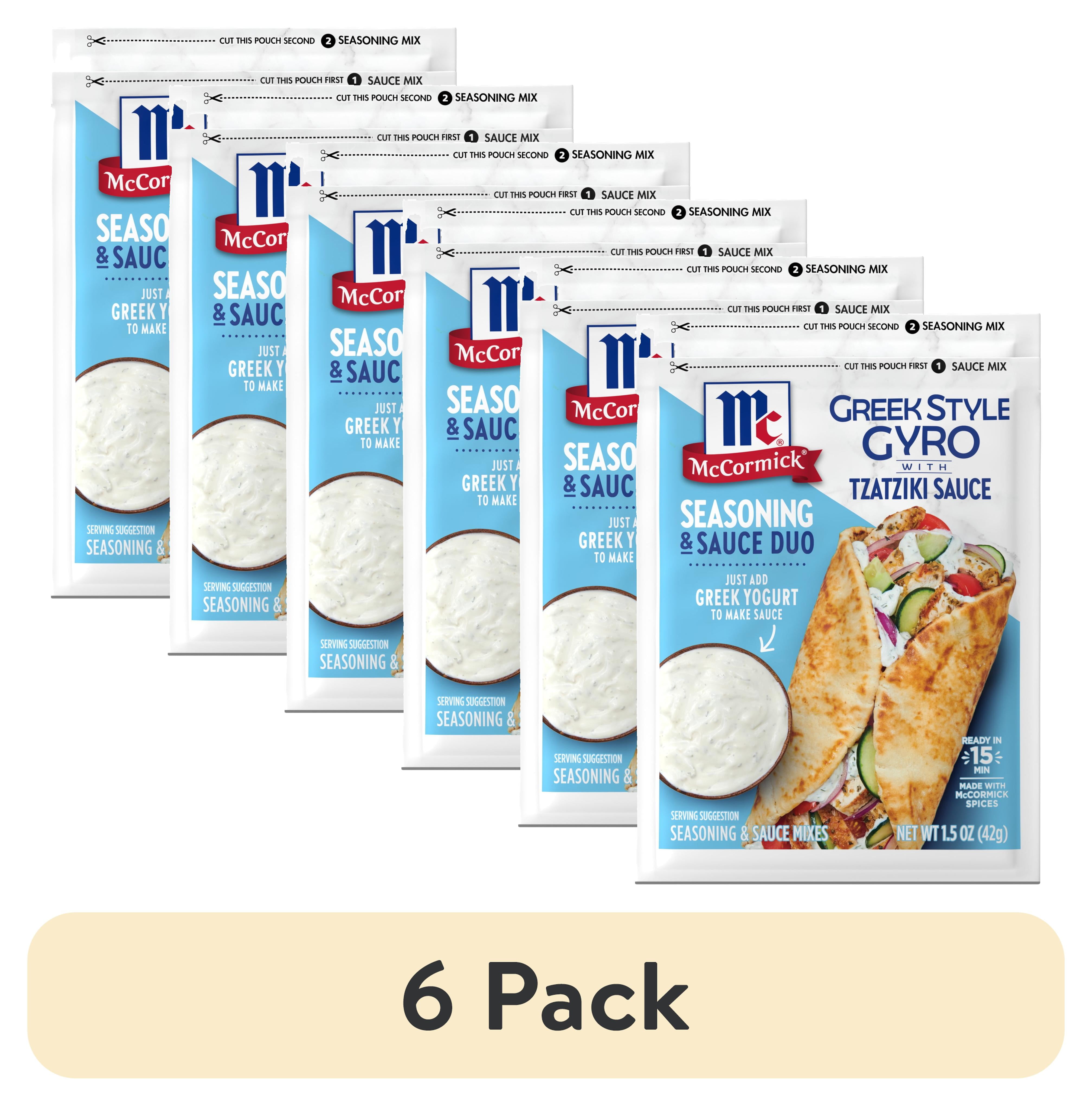 (6 pack) McCormick Greek Style Gyro Seasoning & Sauce Duo, 1.5 oz ...