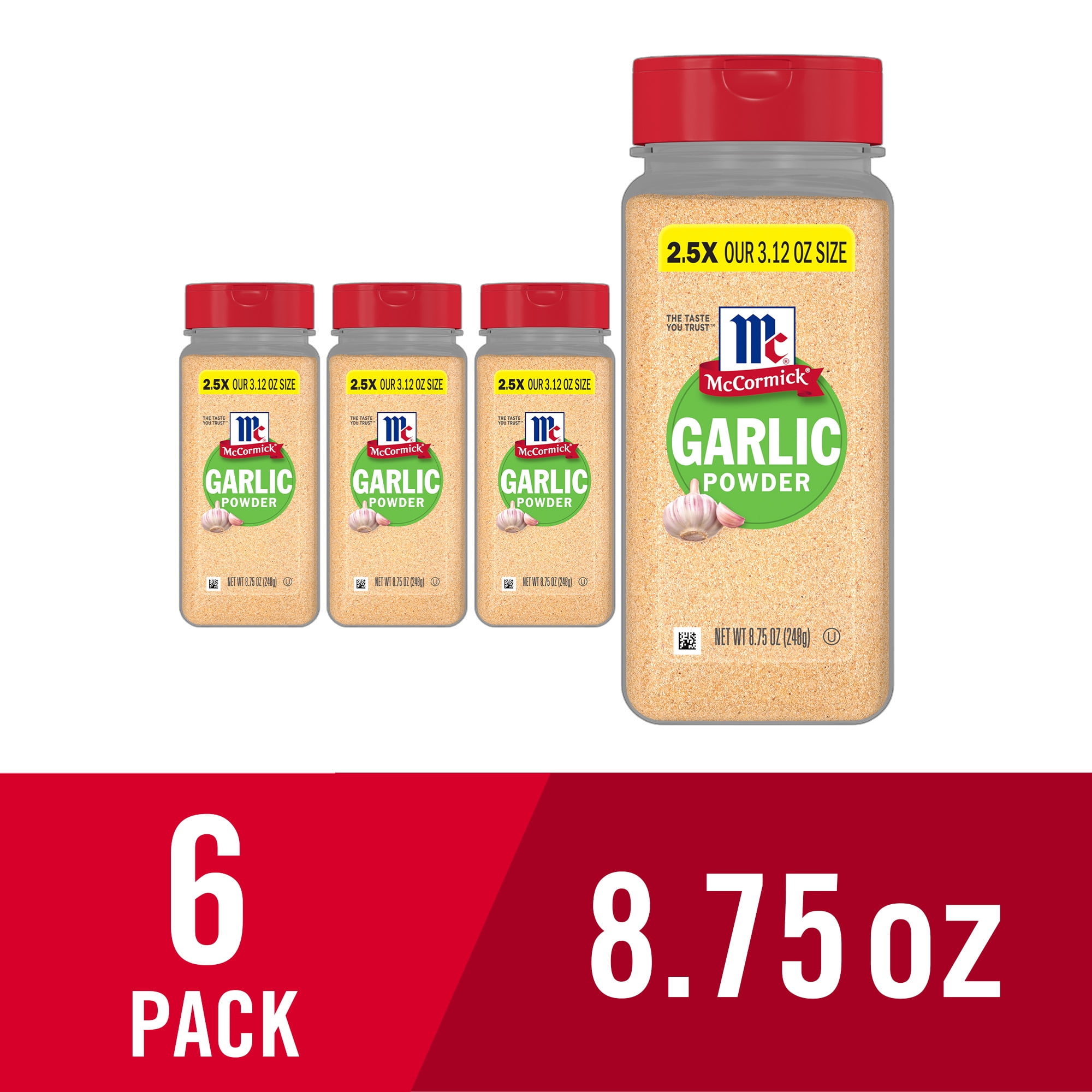(6 pack) McCormick Kosher Garlic Powder, 8.75 oz Bottle - Walmart.com