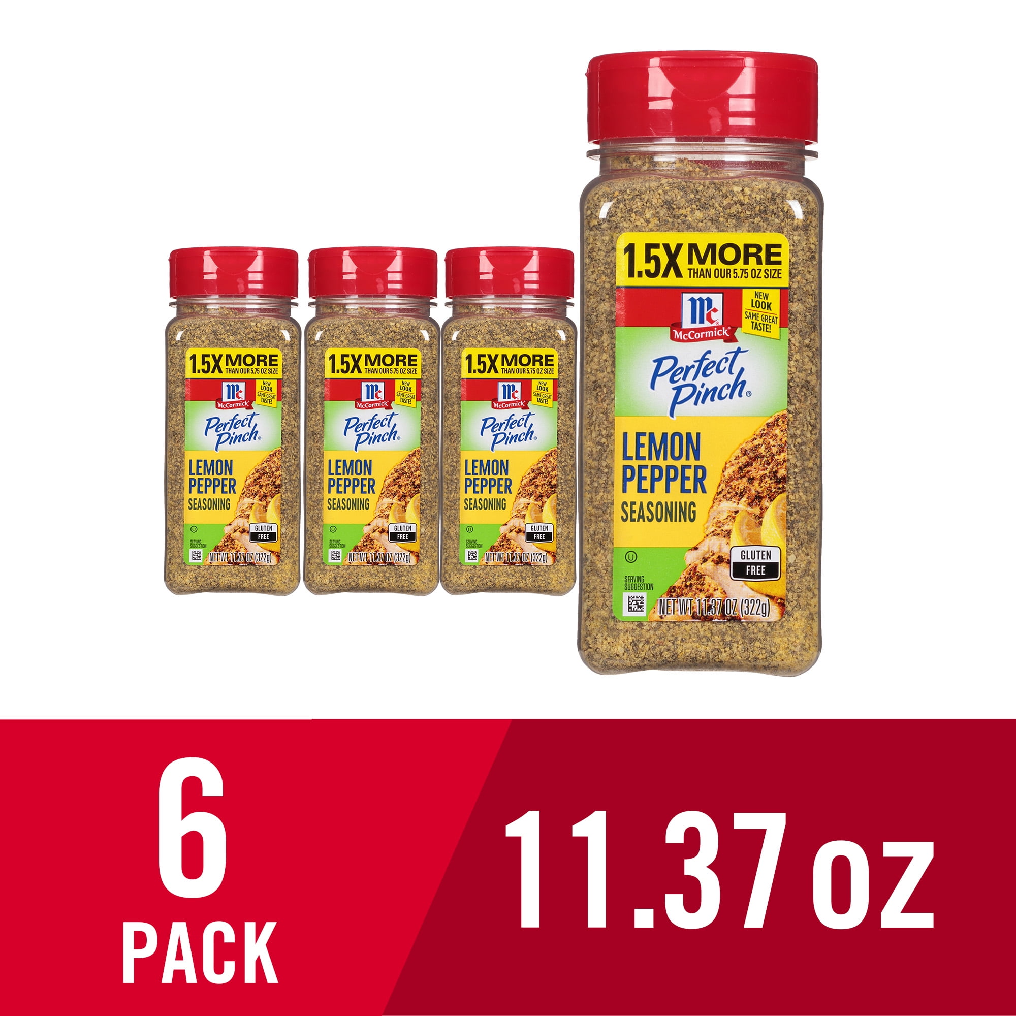 (6 pack) McCormick Lemon & Pepper Seasoning, 11.37 oz Bottle - Walmart.com