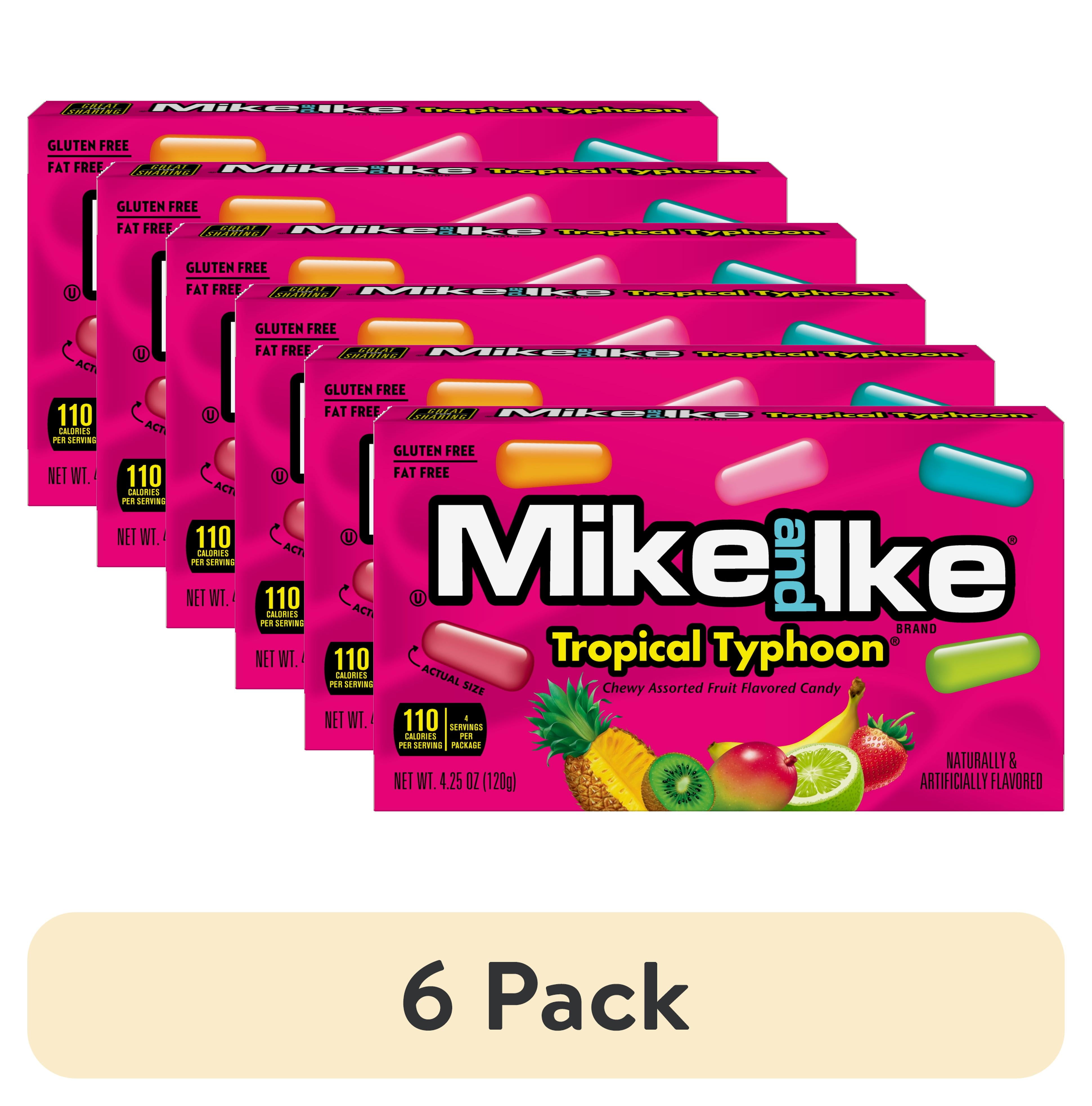 (6 pack) Mike and Ike Tropical Typhoon Chewy Candy, 4.25 Ounce Theater ...
