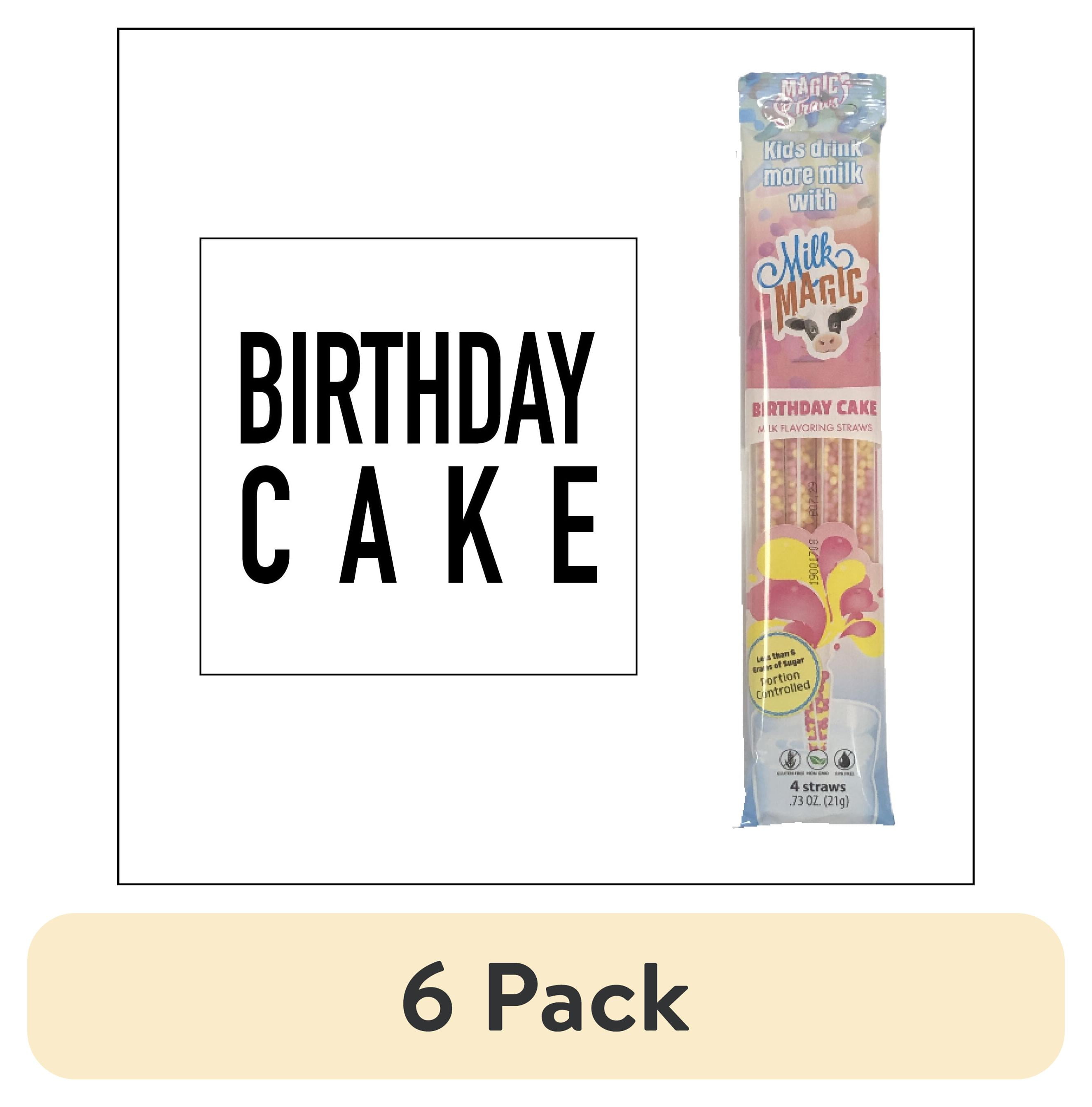 (6 pack) Milk Magic Birthday Cake Milk Flavoring Straws 4 Count ...