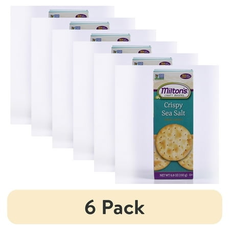 (6 pack) Milton's Gourmet Crackers - Crispy Sea Salt, 6.8oz, Cardboard ...