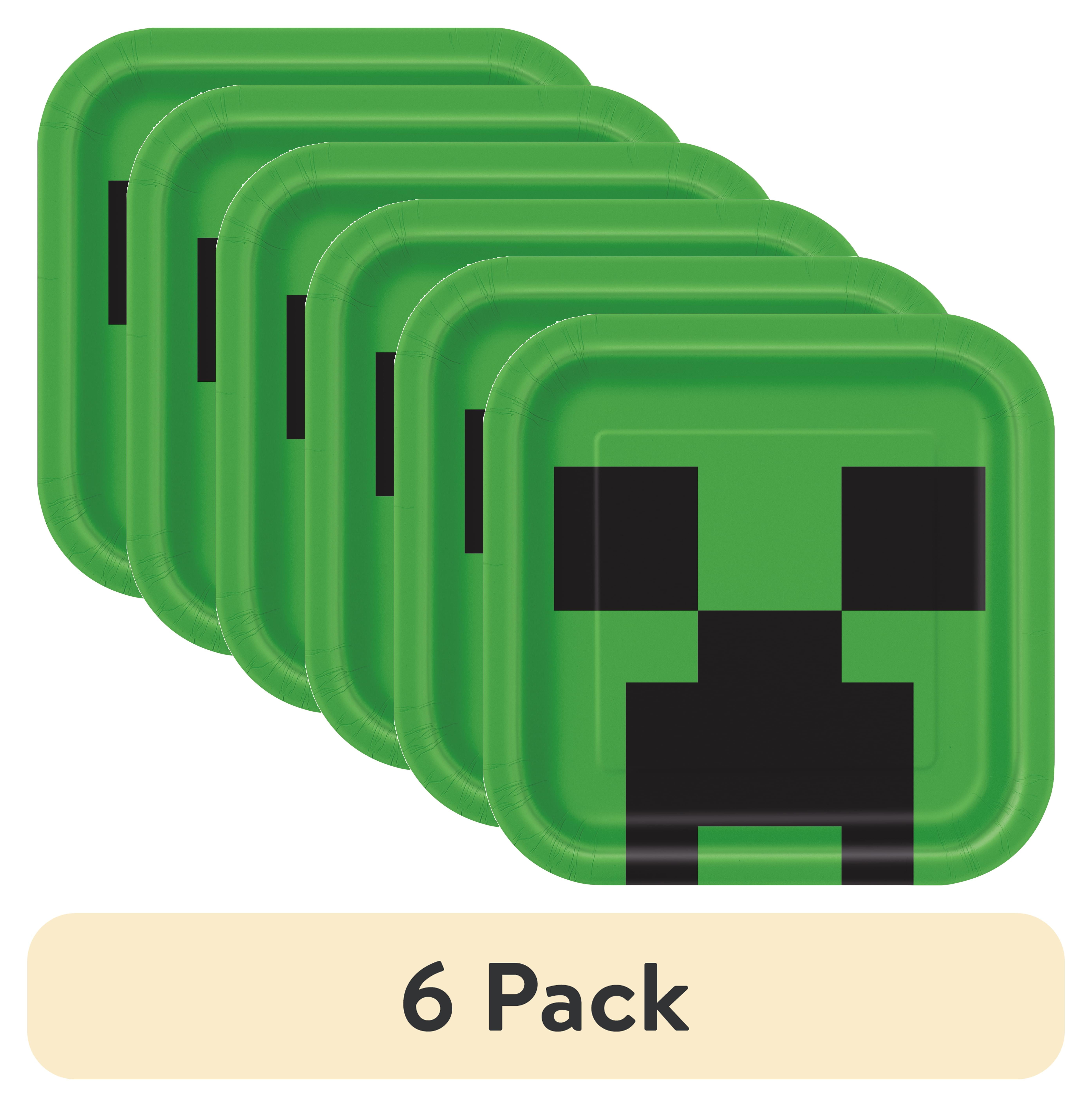 (6 pack) Minecraft Birthday Paper Dinner Plates, 9in, 8ct - Walmart.com