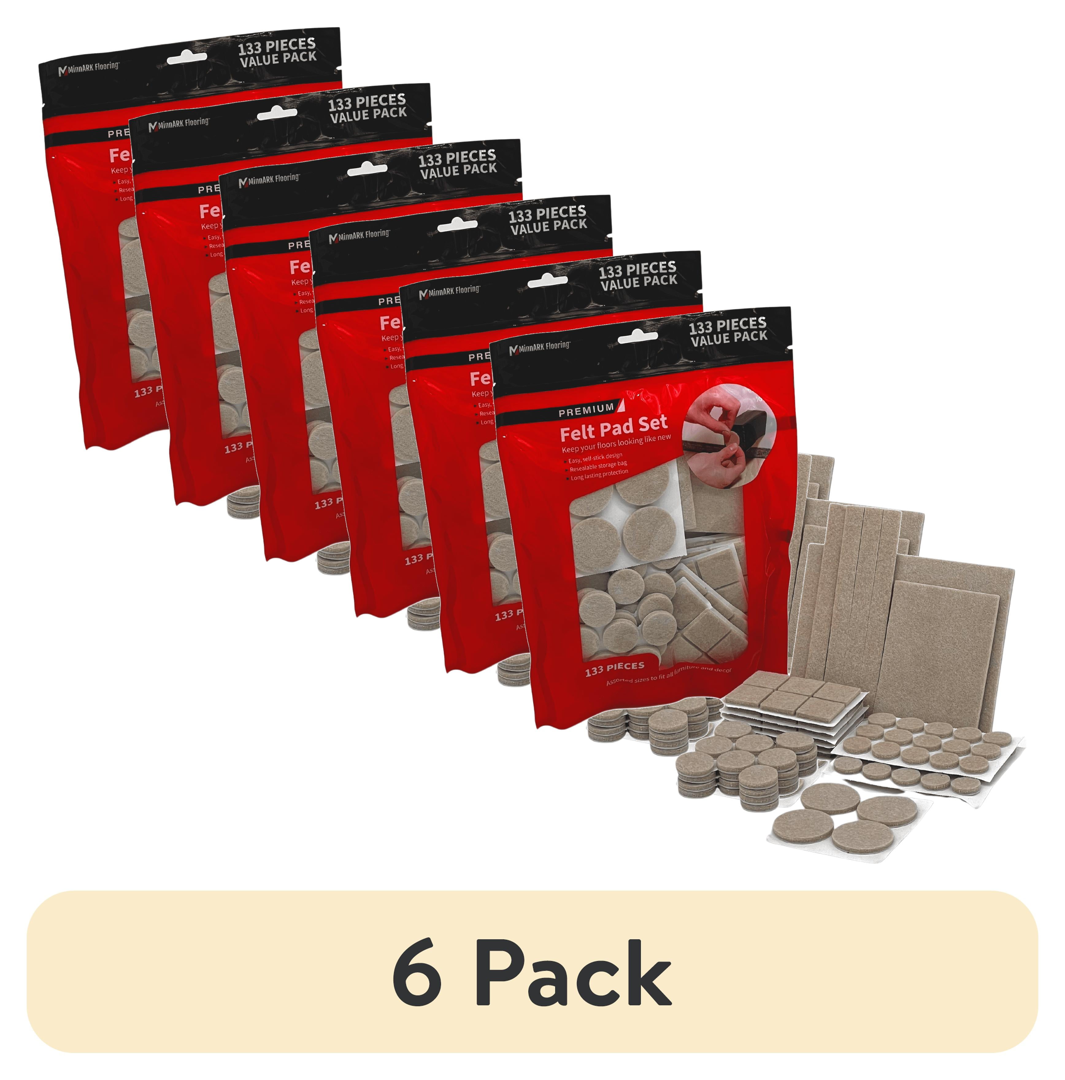 (6 pack) MinnARK Premium Felt Furniture Pads - 133 Pc - Oatmeal ...