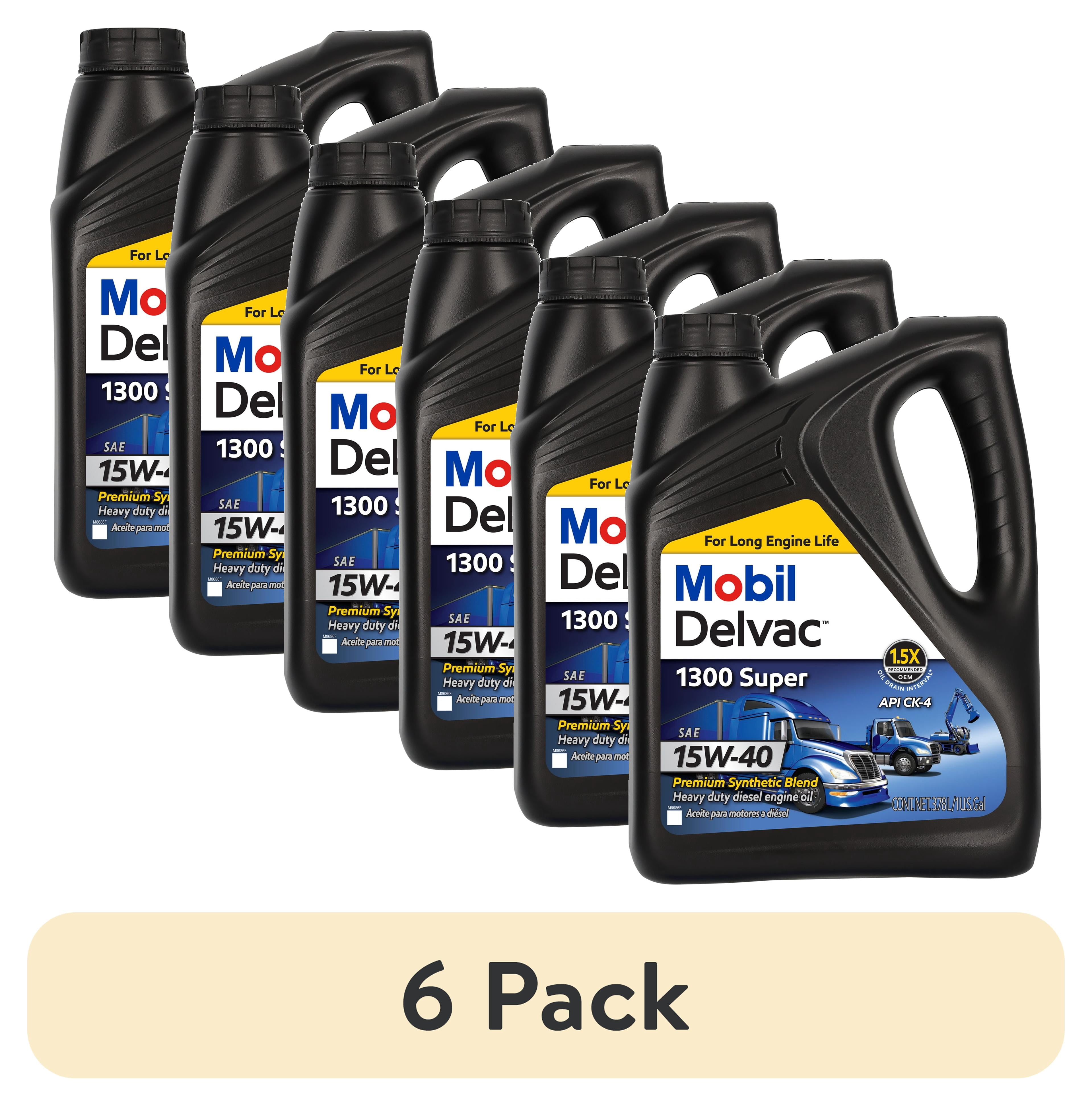 (6 pack) Mobil Delvac 1300 Super Heavy Duty Premium Synthetic Blend ...