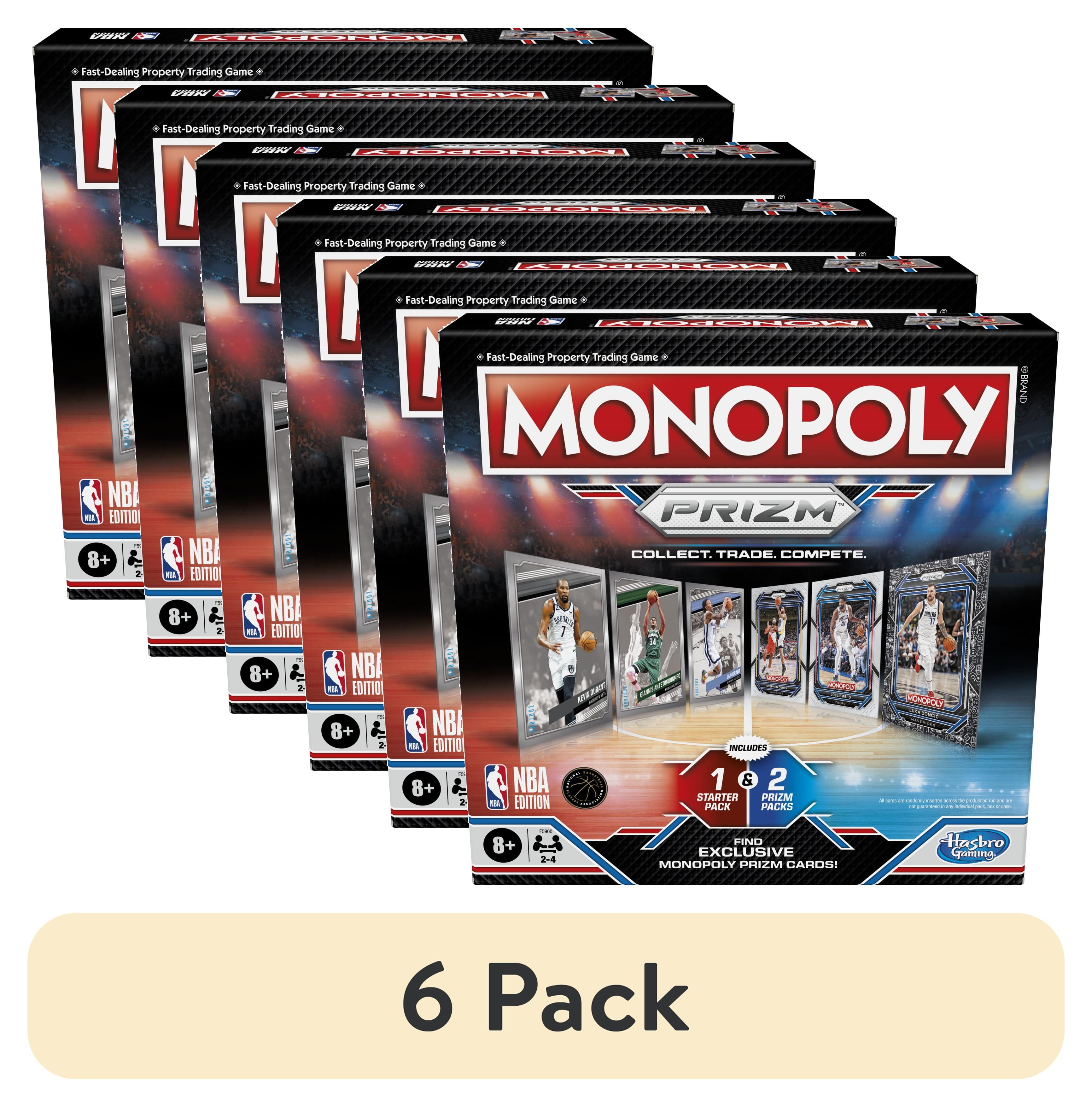 (6 pack) Monopoly Prizm: NBA Edition Board Game with Panini NBA Trading ...