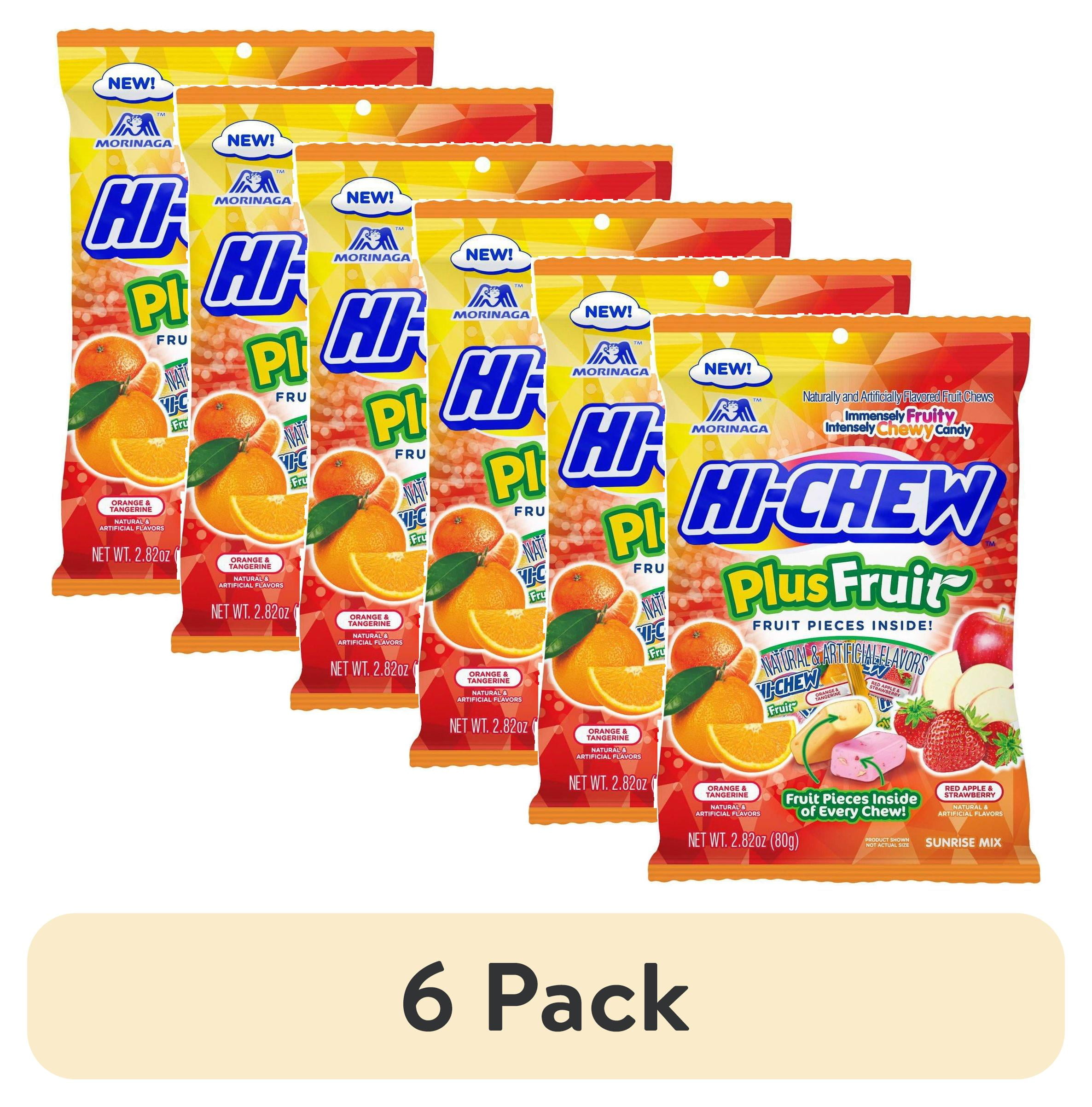 (6 pack) Morinaga Hi-Chew Fruity Chewy Candy -Plus Fruit 2.82oz/80g ...