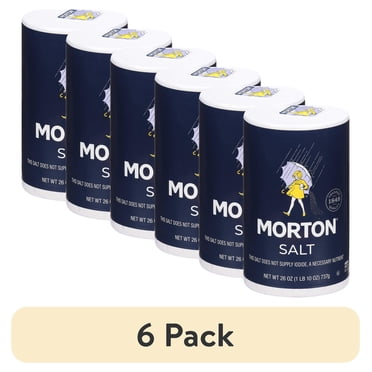 Morton Iodized Salt 12-Pack, 26 oz Cans for Kitchens - Walmart Business ...