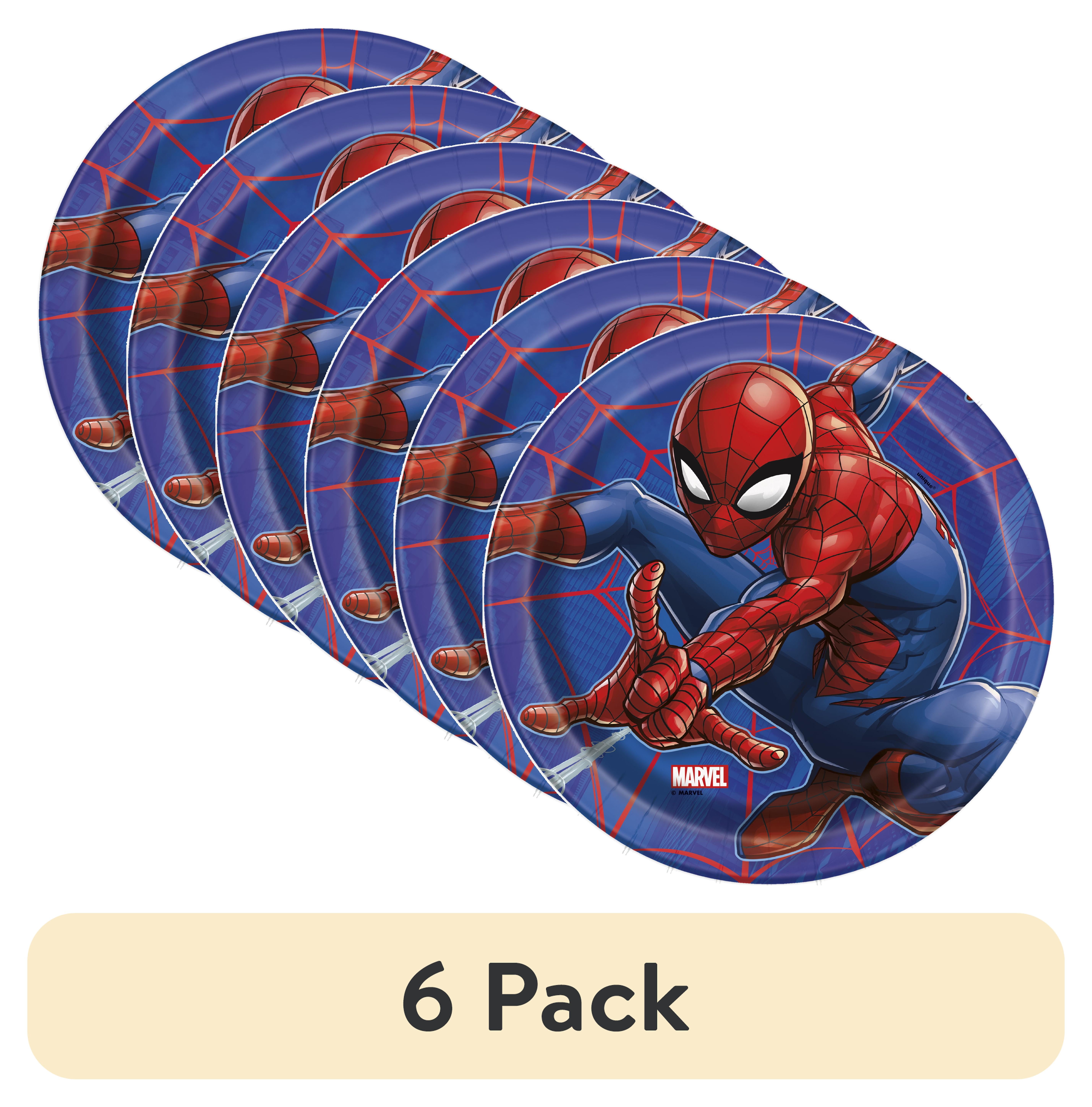 (6 pack) Multicolor Spiderman Paper Dinner Plates, 9in, 8ct - Walmart.com