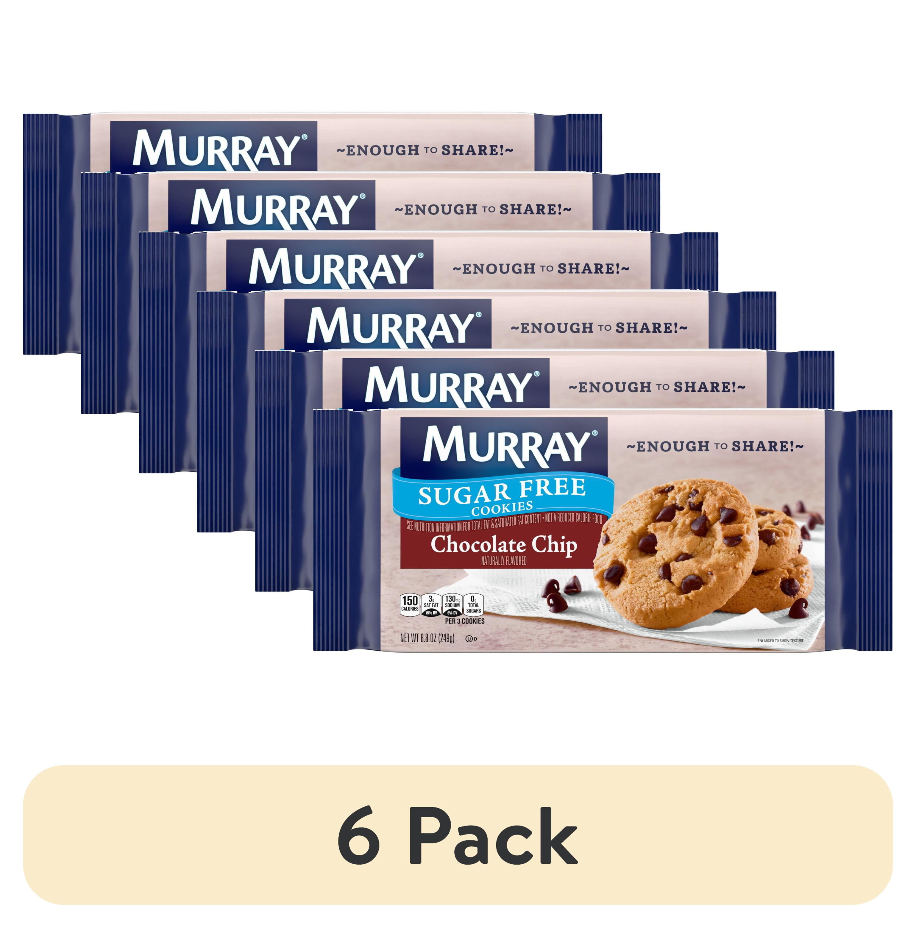 (6 pack) Murray Sugar Free Chocolate Chip Cookies, Share Pack 8.8 oz ...