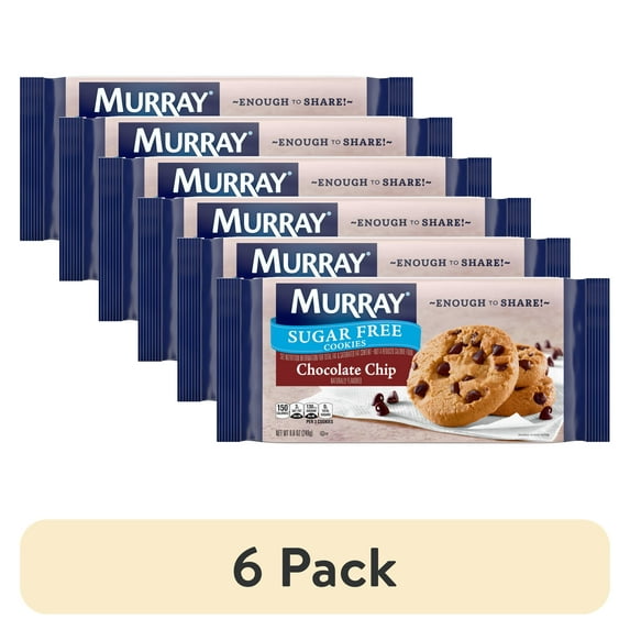 (6 pack) Murray Sugar Free Chocolate Chip Cookies, Share Pack 8.8 oz ...