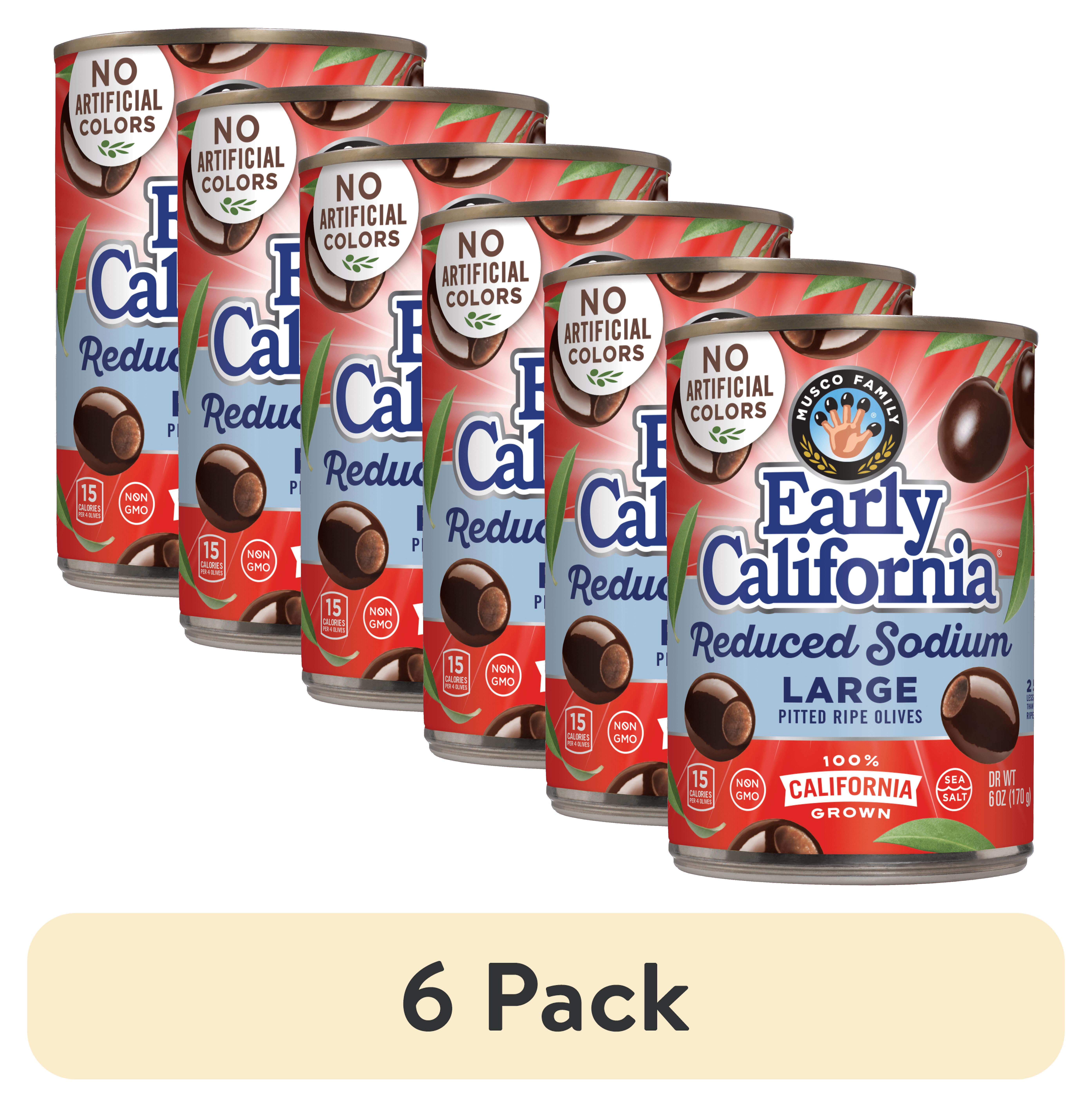 (6 pack) Early California Reduced Sodium Large Pitted California Ripe ...