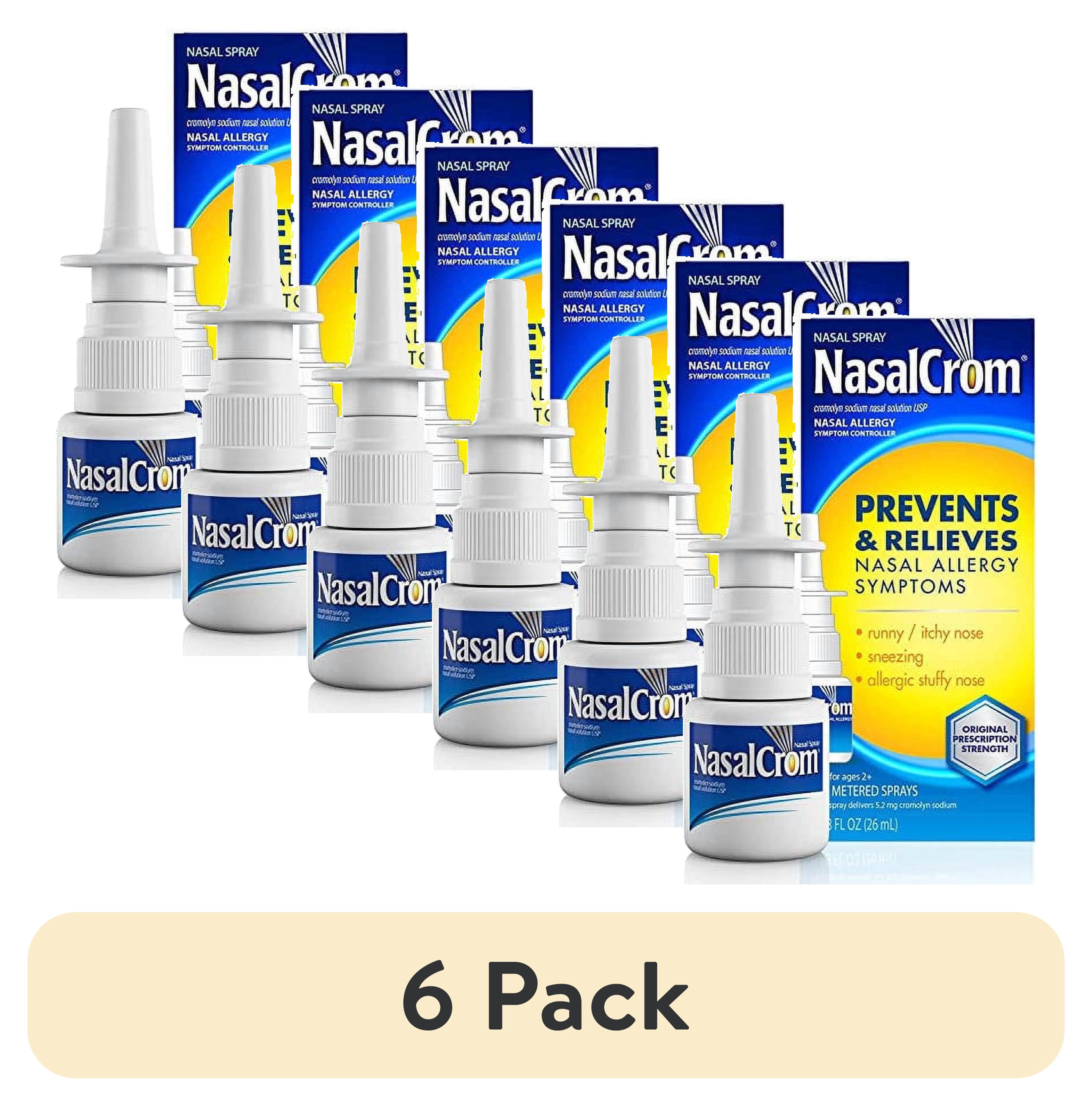 (6 pack) NasalCrom Nasal Spray Allergy Symptom Controller, 200 Metered ...