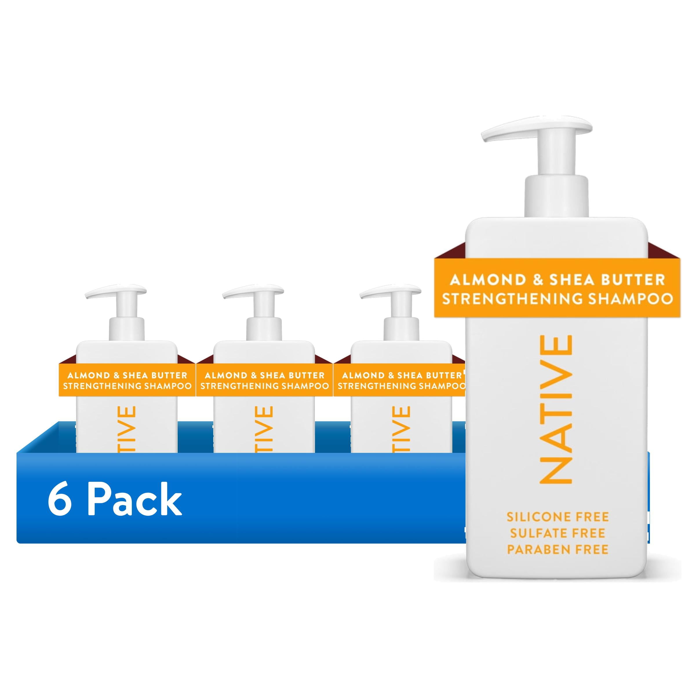 (6 pack) Native Strengthening Shampoo, Almond & Shea Butter, Sulfate ...