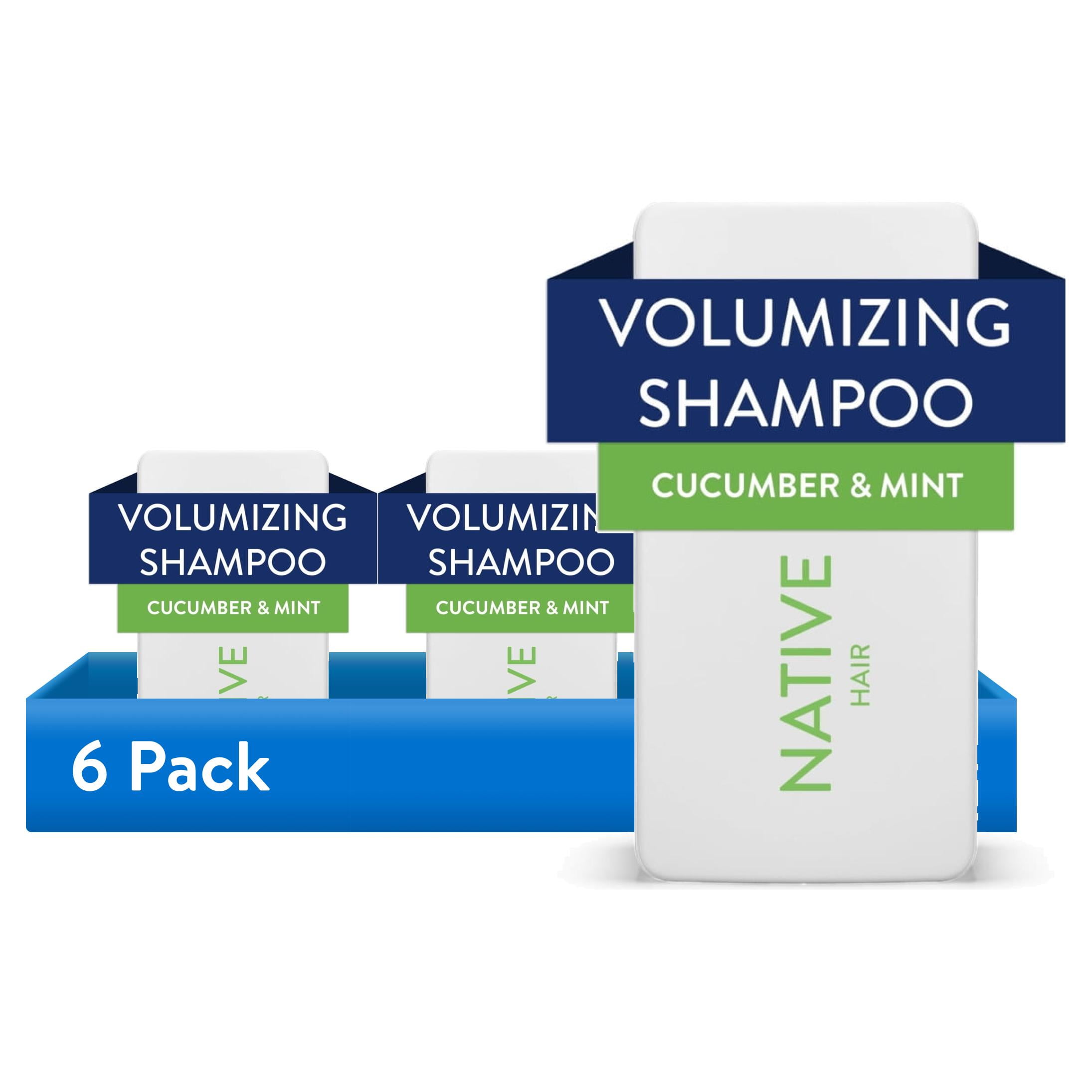 (6 pack) Native Volumizing Shampoo Cucumber and Mint 16.5 fl oz ...