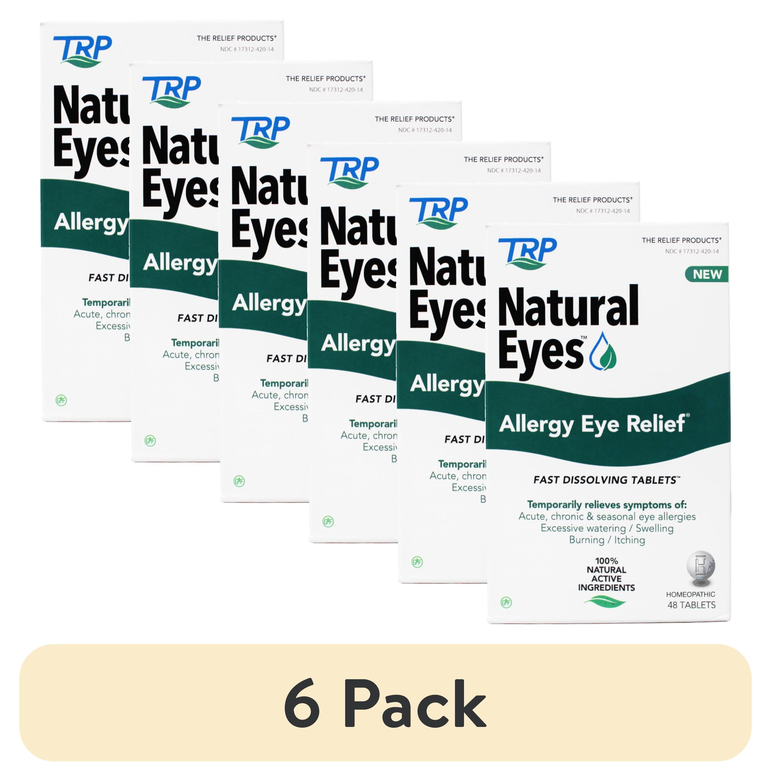 (6 pack) Natural Eyes, Allergy Eye Relief, Fast Dissolving Tablets, for ...