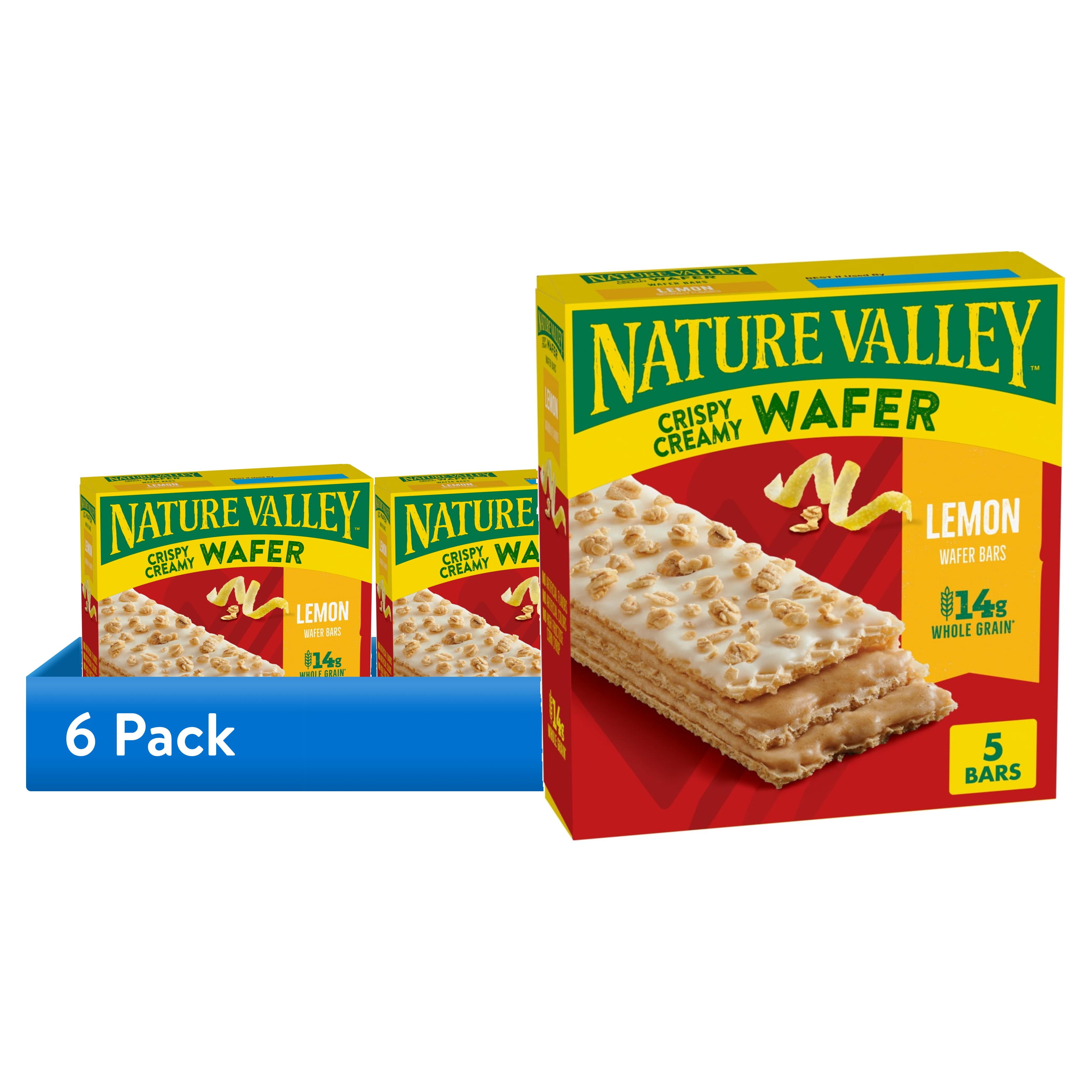 (6 pack) Nature Valley Lemon Crispy Creamy Whole Grain Waffer Bars, 5 ...