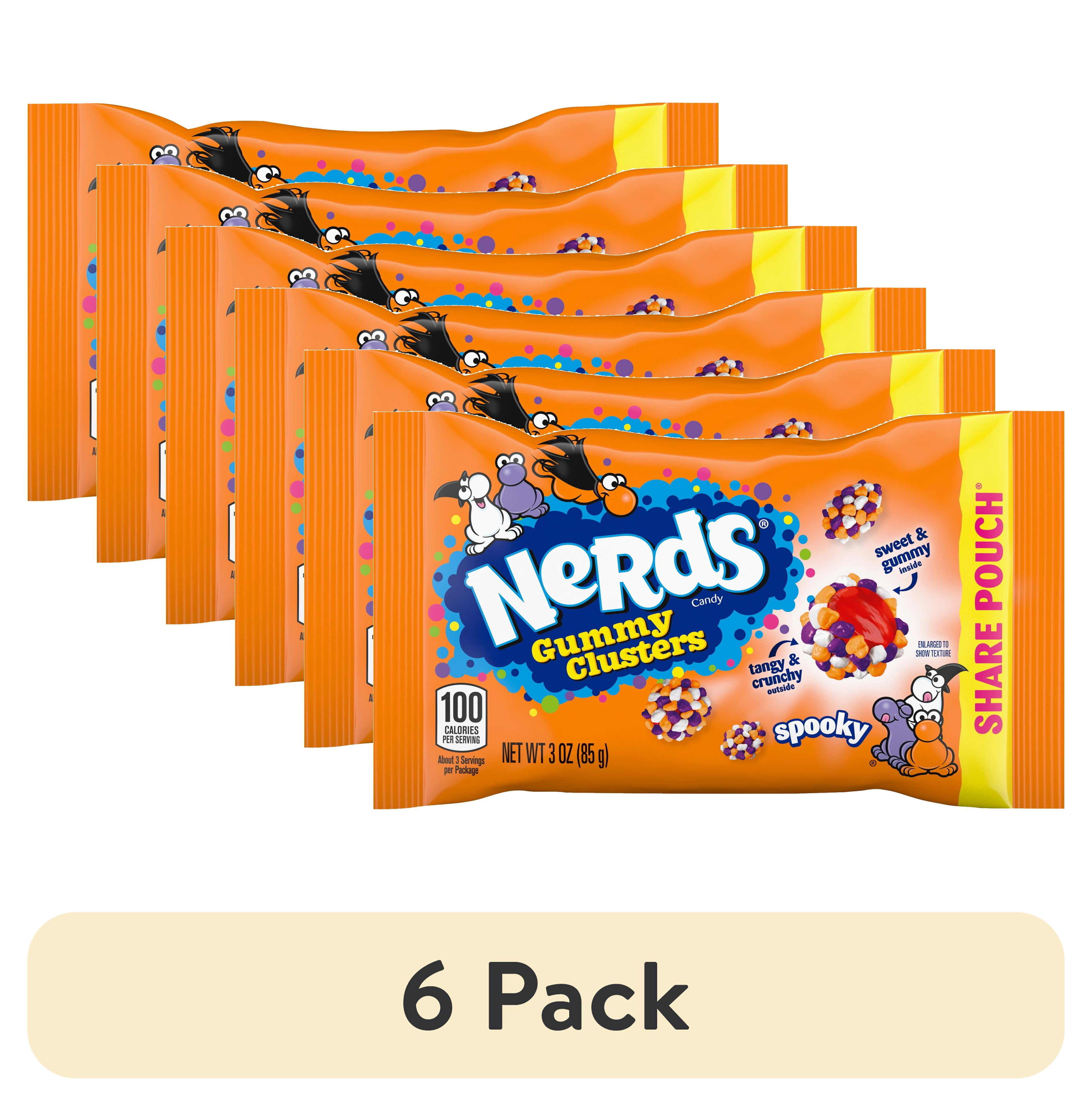 (6 pack) Nerds Gummy Clusters Spooky Halloween Candy, 3 oz Pouch ...