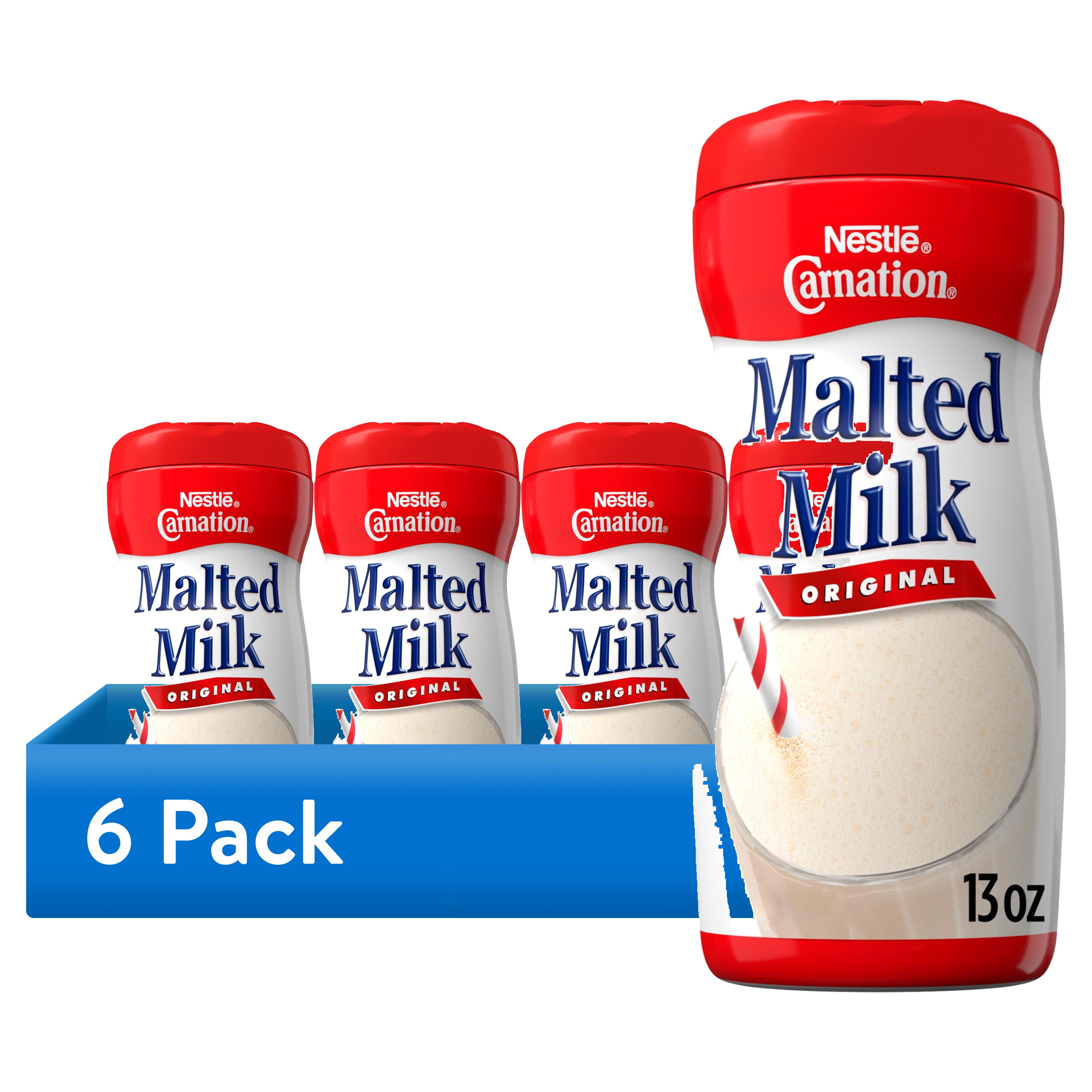 (6 pack) Nestle Carnation Original Malted Milk Powder Mix, 13 oz ...