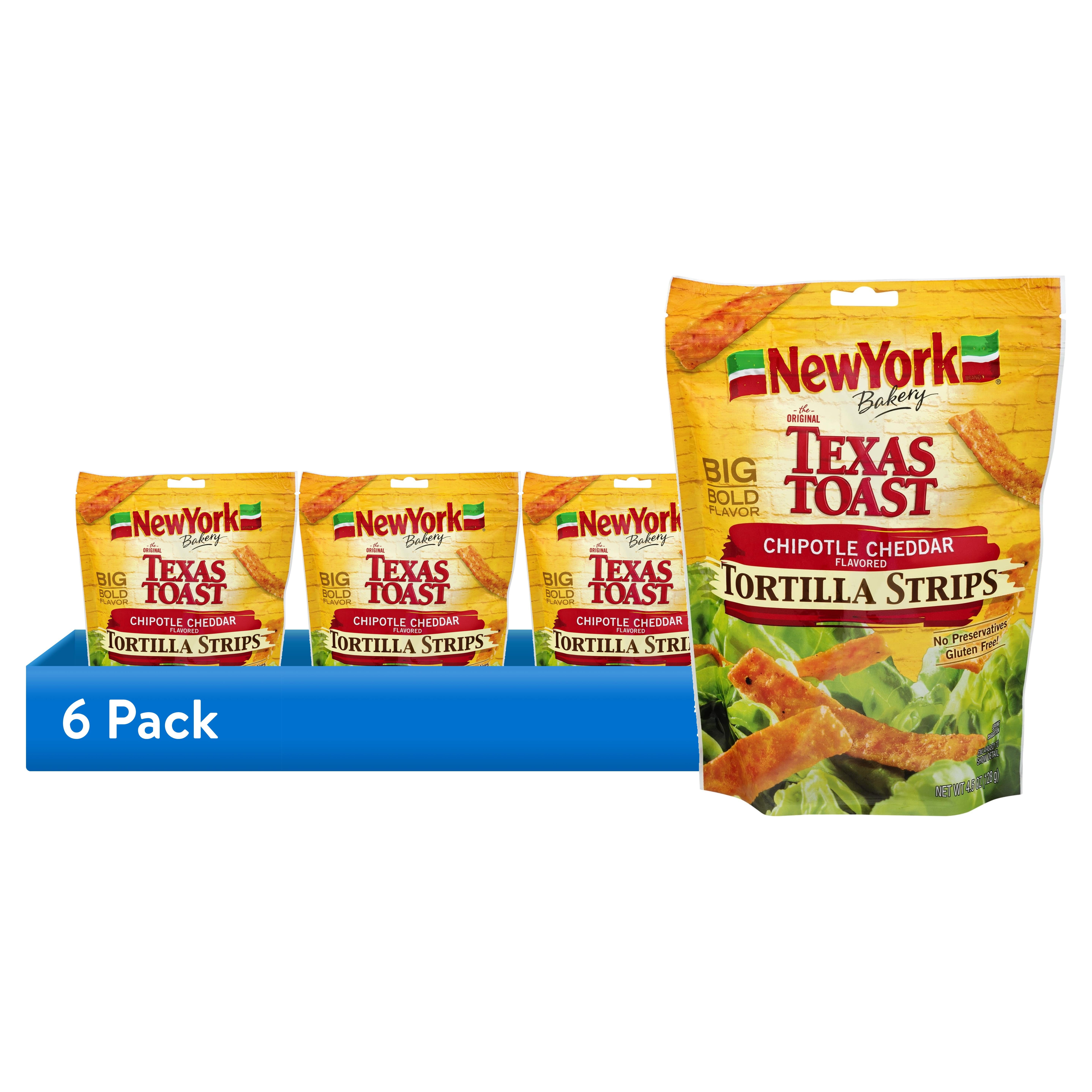 (6 pack) New York Bakery Texas Toast Tortilla Strips Chipotle Cheddar ...