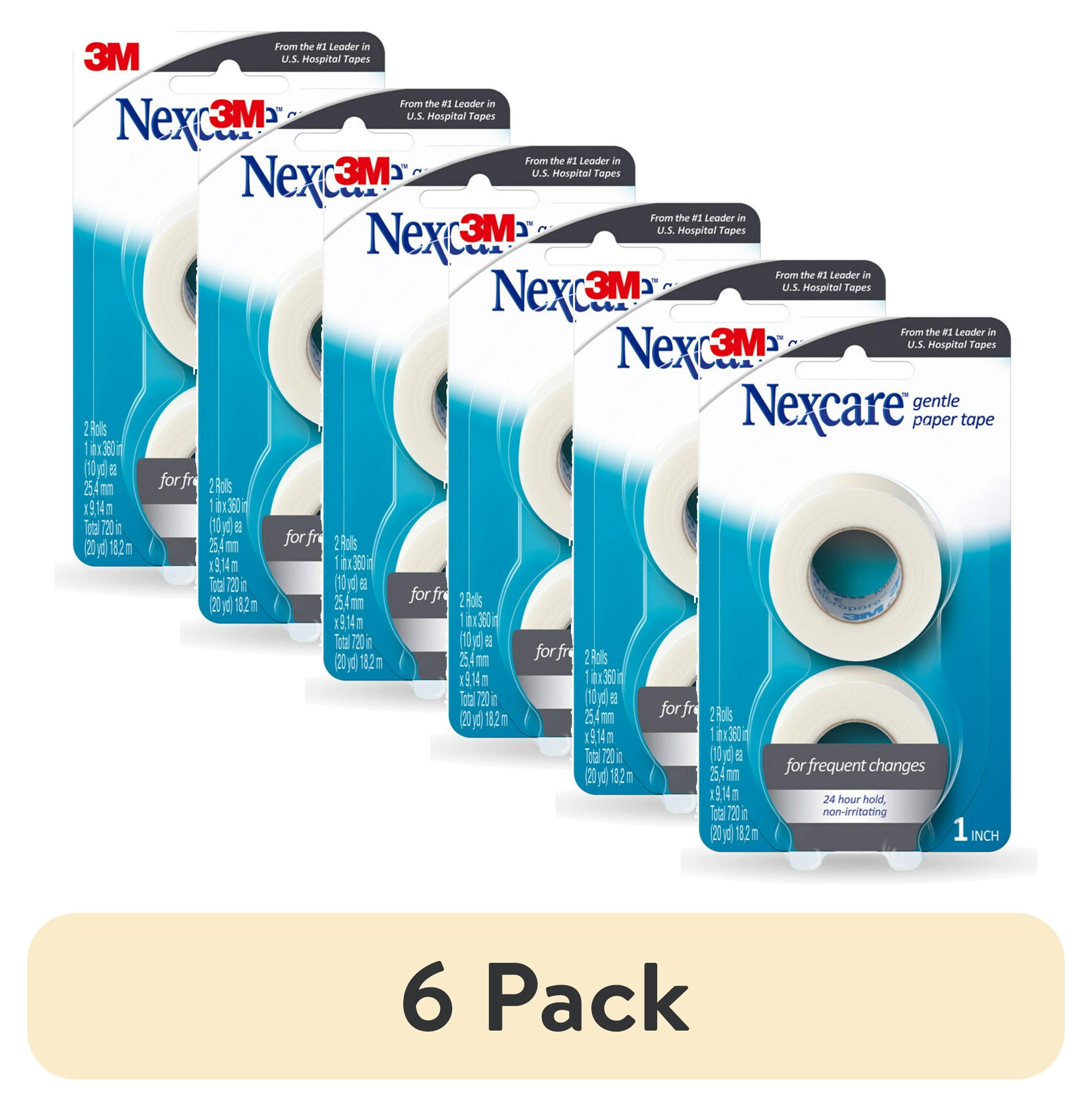 (6 pack) Nexcare Gentle Paper First Aid Tape, Hospital Grade, 1 in x 10 ...