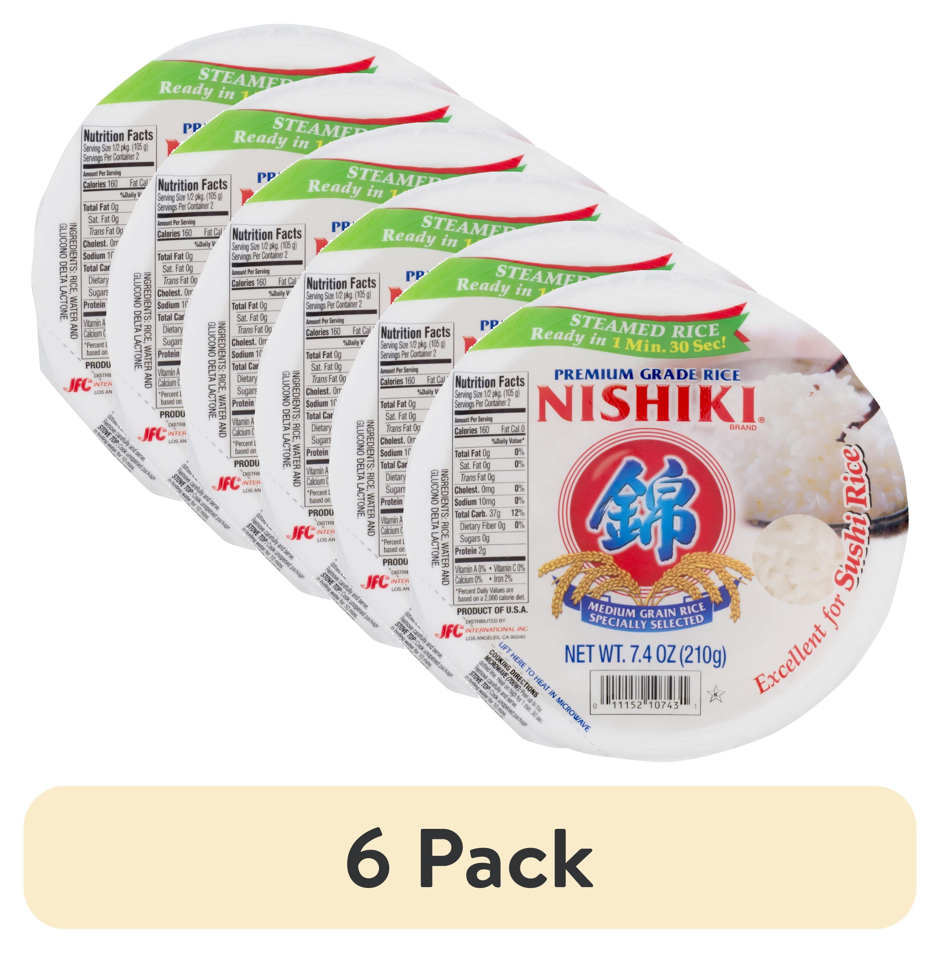 (6 pack) Nishiki Premium Grade Steamed White Rice, 7.4 oz - Walmart.com