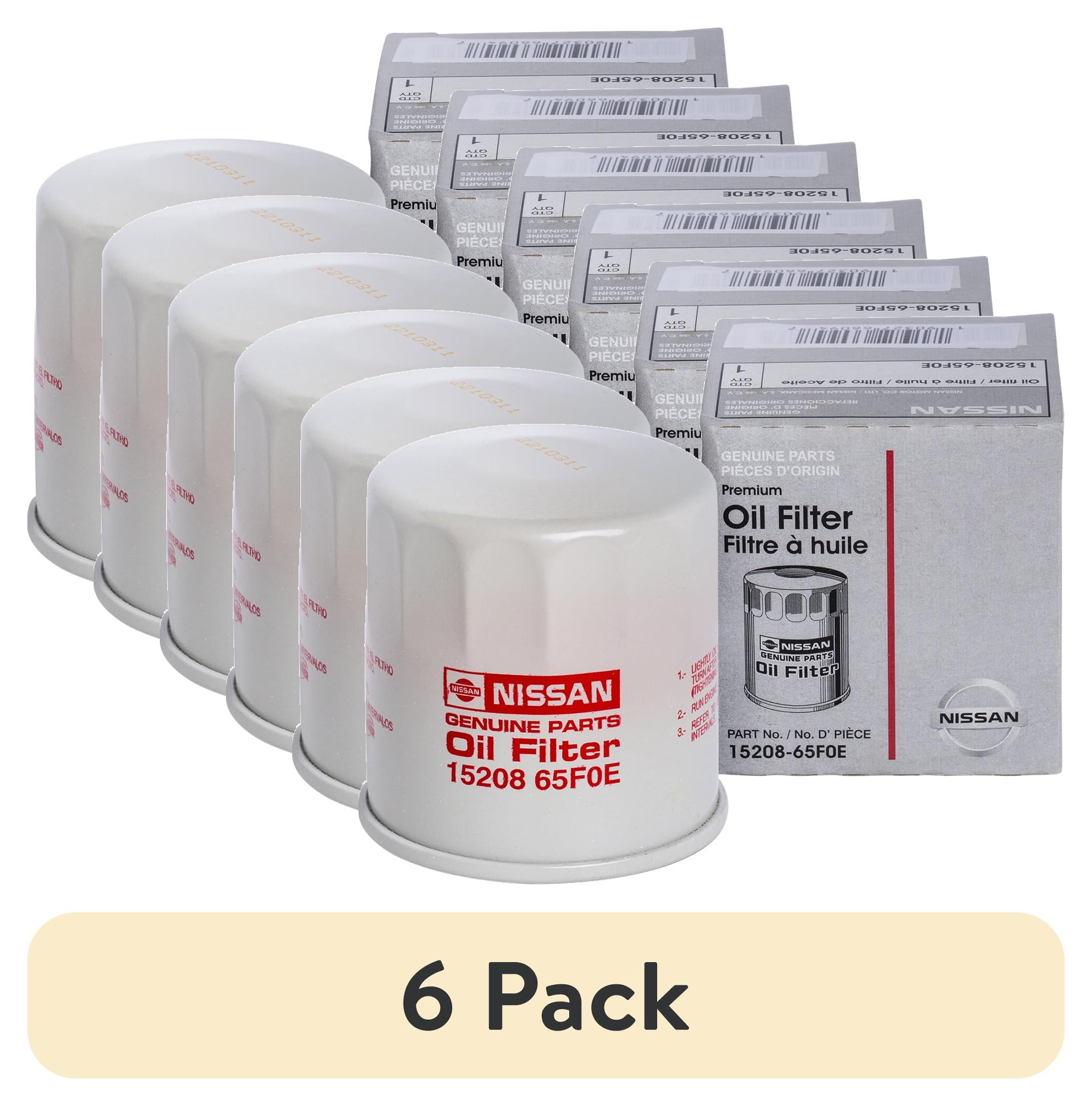 (6 pack) Nissan 15208-65F0E Original Equipment Engine Oil Filter - Walmart.com